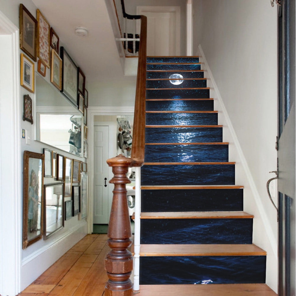 3D Landscape Stair Sticker House Ladder Art Sticker PVC Waterproof Self ...
