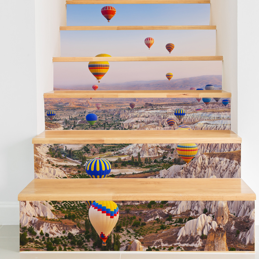 3D Landscape Stair Sticker House Ladder Art Sticker PVC Waterproof Self ...