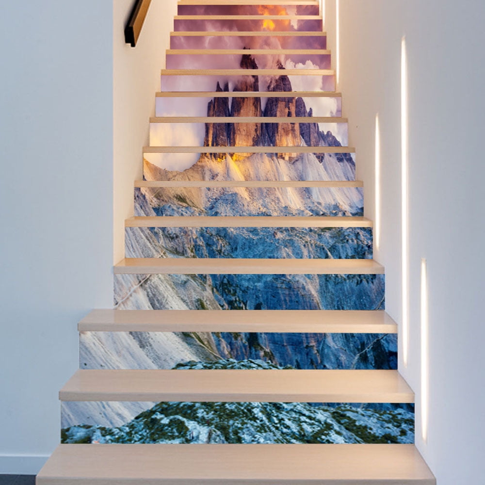 3D Landscape Stair Sticker House Ladder Art Sticker PVC Waterproof Self ...