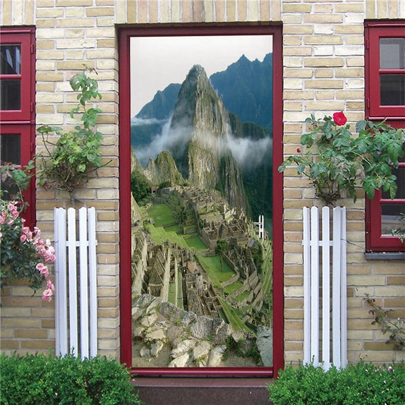 3D Landscape Wallpaper Door Sticker Living Room Bedroom Decoration Peel & Stick Vinyl Wallpaper ...