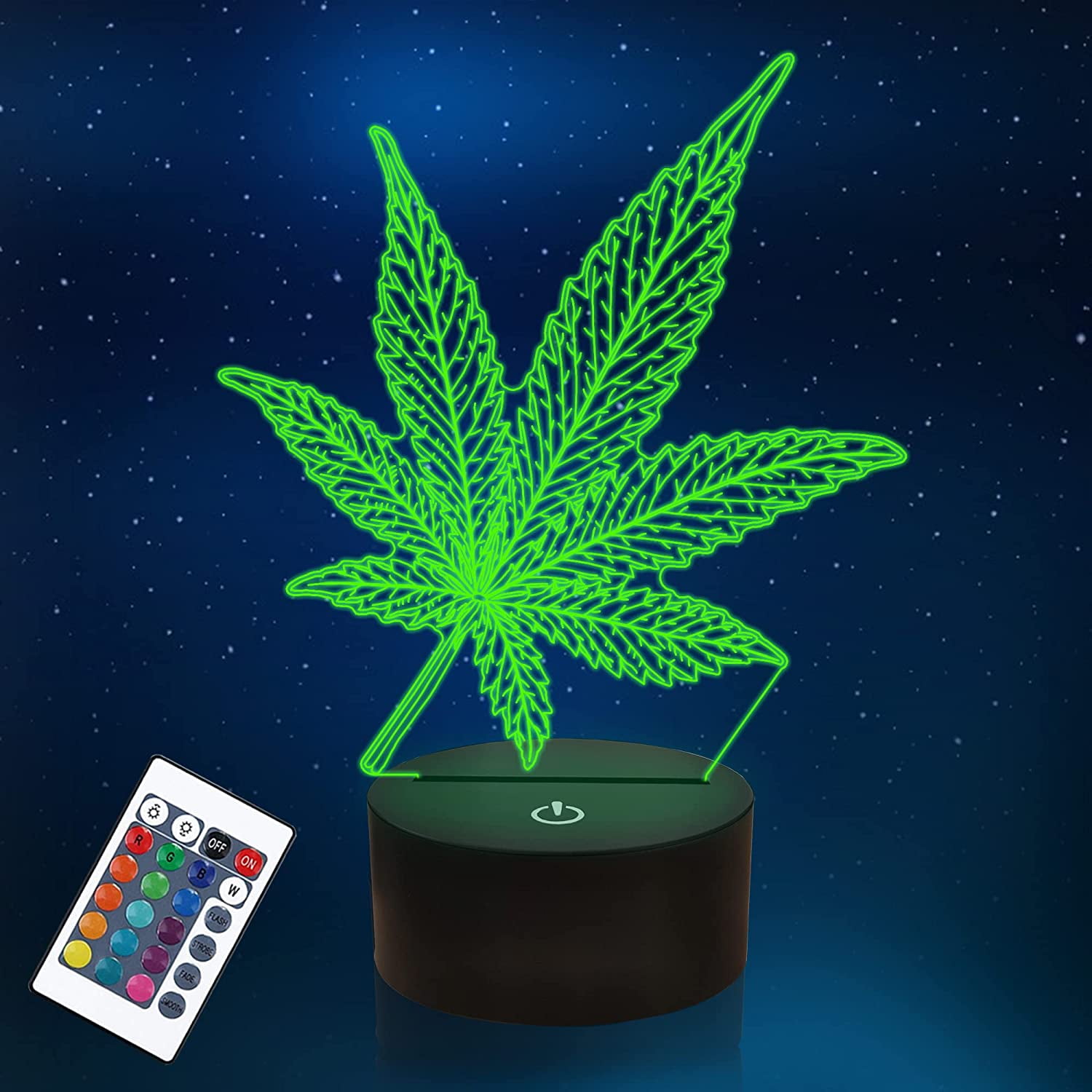 3D Leaf LED Light 16 Color Changing Table Light Night Light with Remote ...