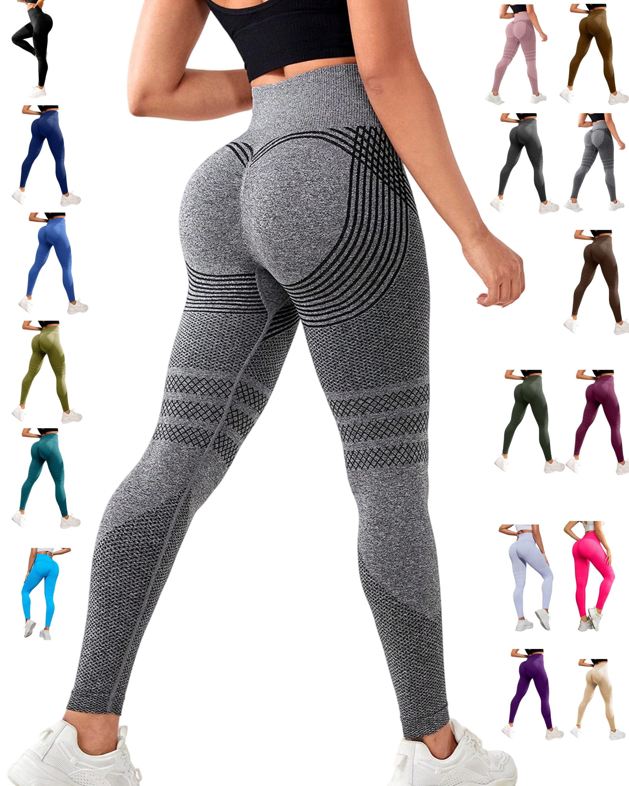 3D Leggings Cellulite Compression,High Waisted Tummy Control Yoga Pants ...