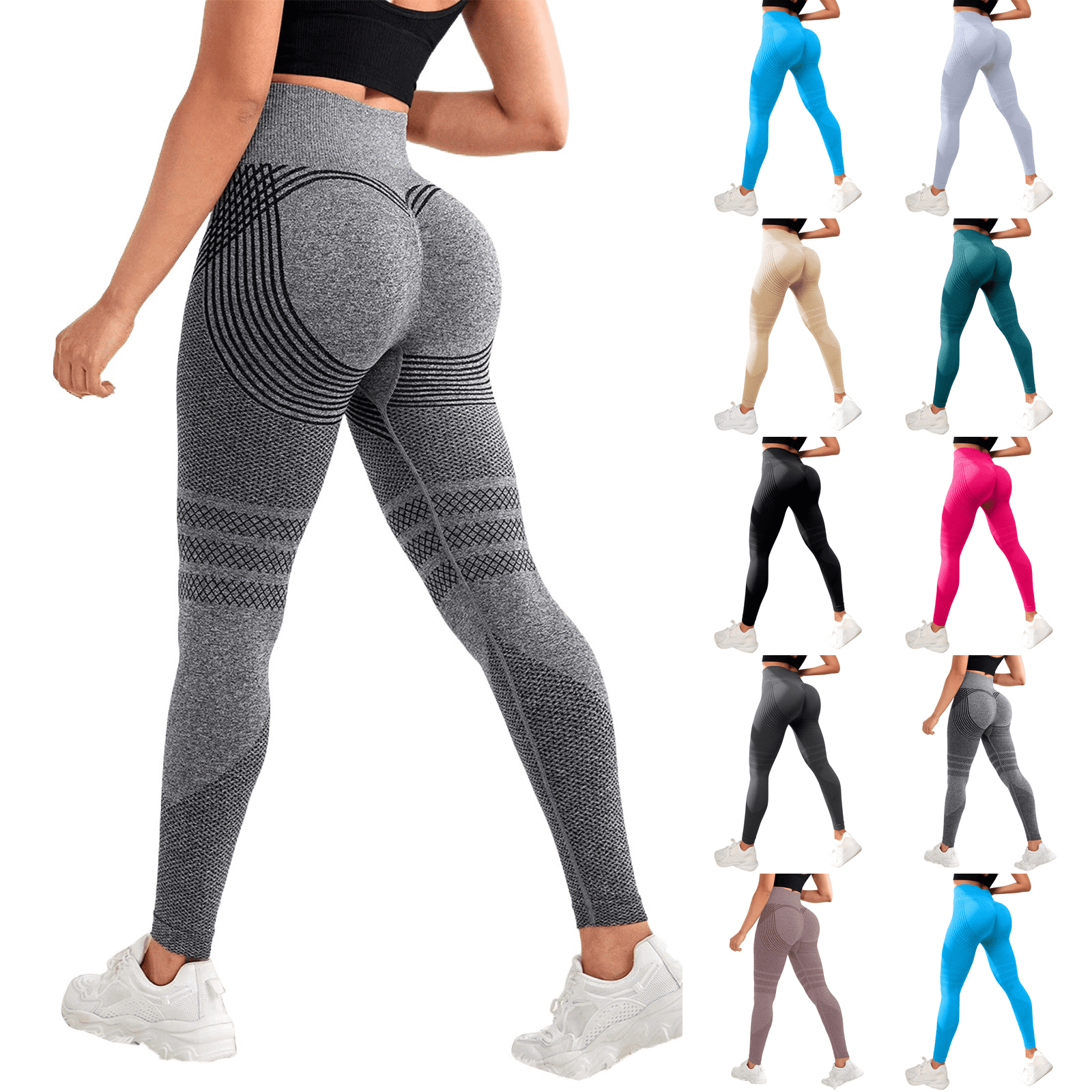 3D Leggings Compression,Resistance Band Legging for Women Tummy Control ...