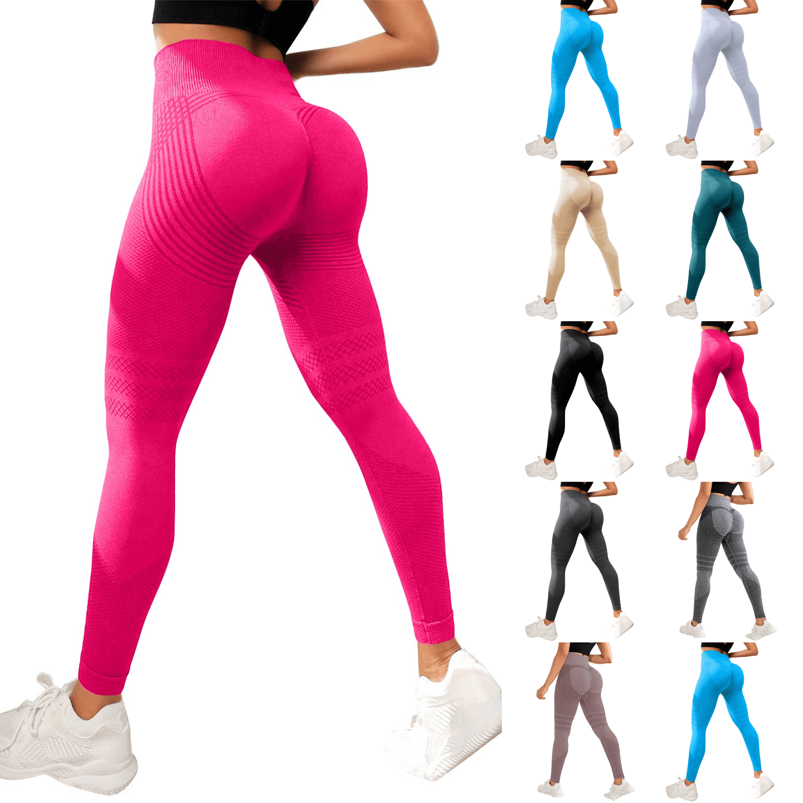 3D Leggings Compression,Resistance Band Legging for Women Tummy Control ...