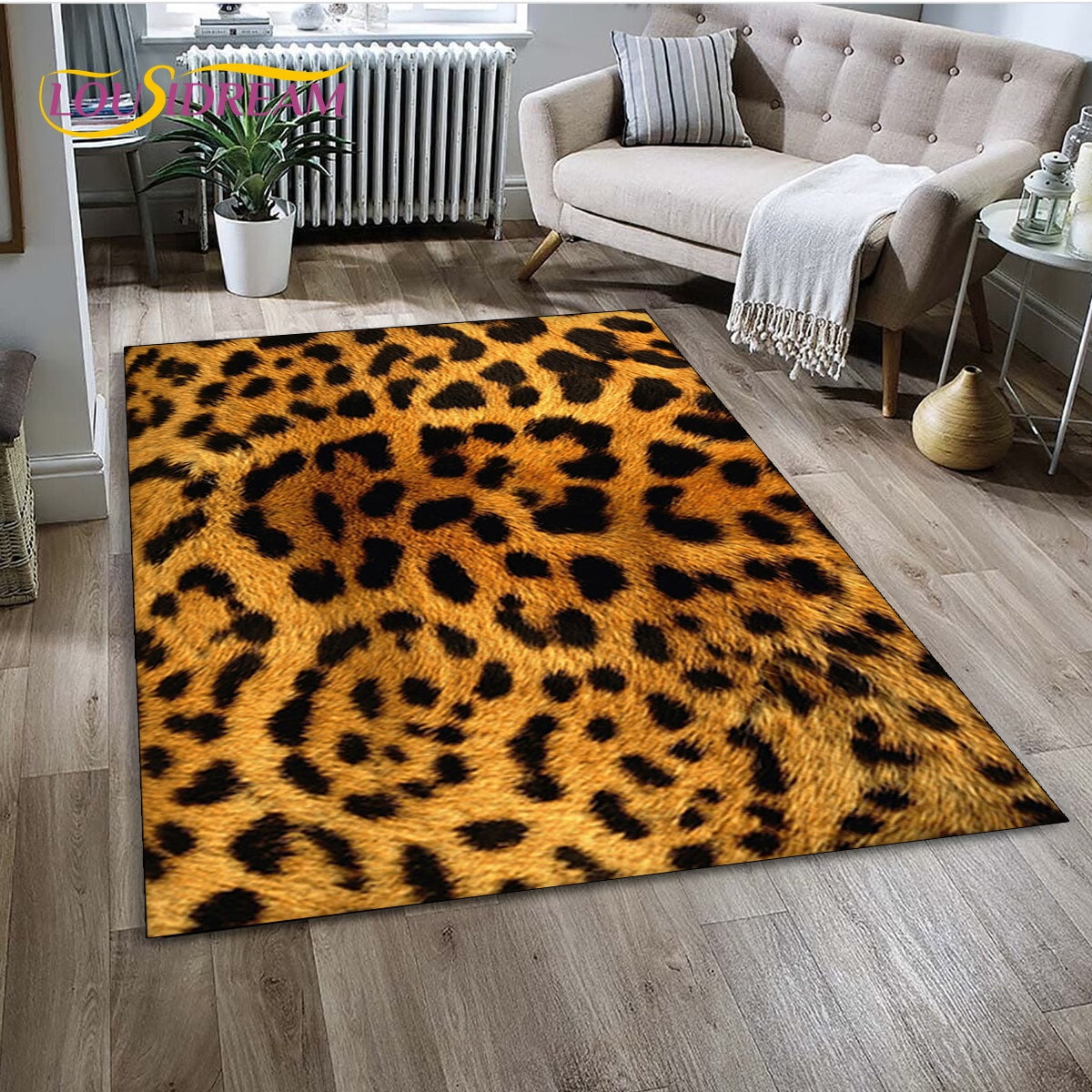 3D Leopard Print Series Area Rug Carpet Rug for Home Living Room ...