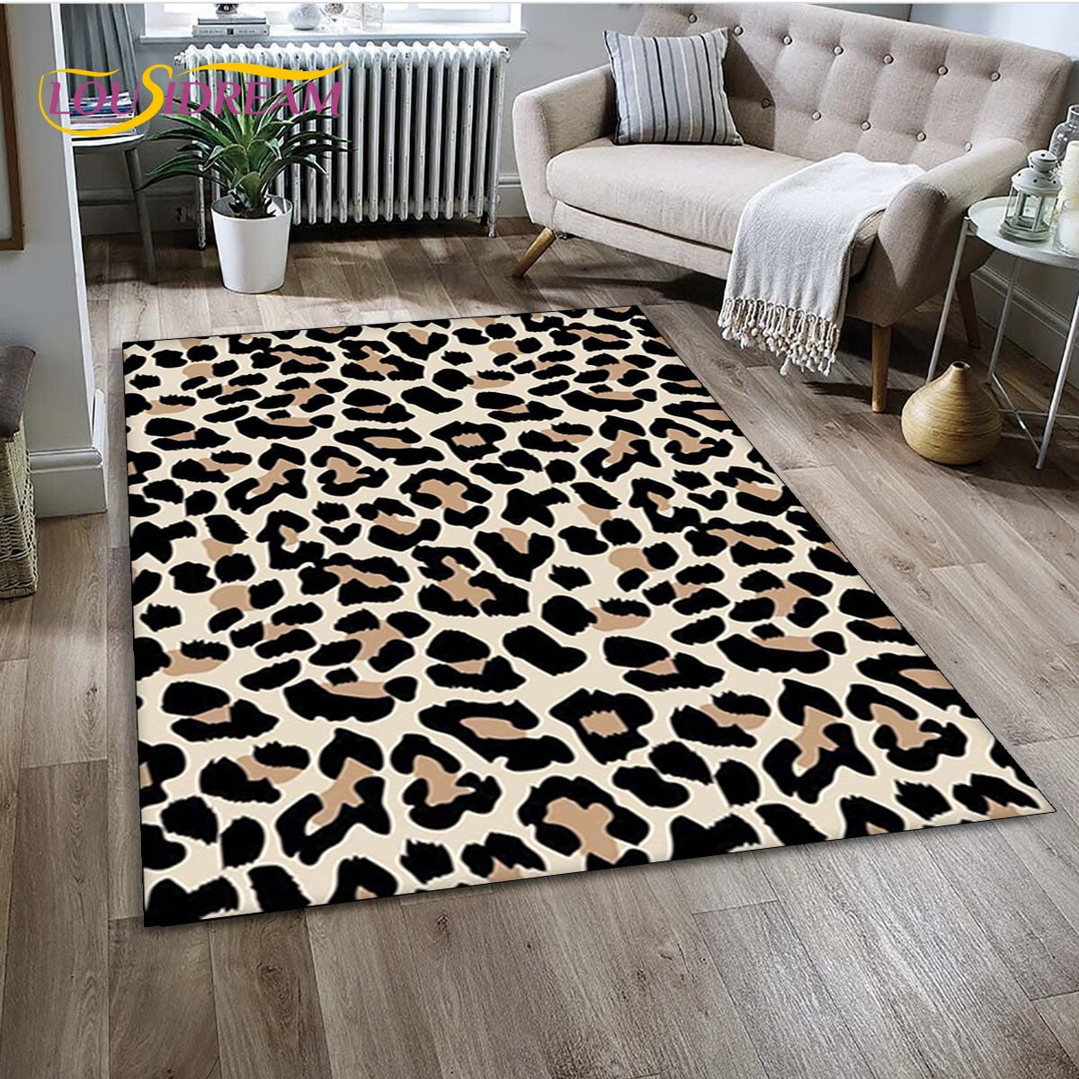 3D Leopard Print Series Area Rug Carpet Rug for Home Living Room ...