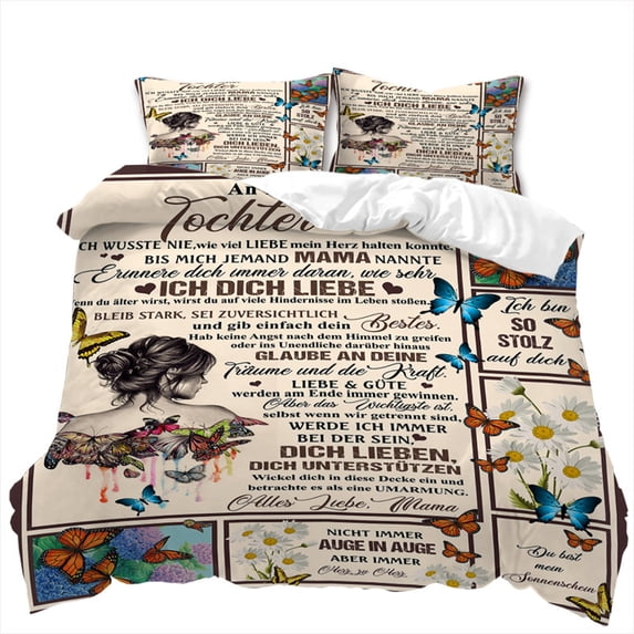 3D Letter Duvet Cover Modern Style Bedding Set The Most Meaningful Gift ...