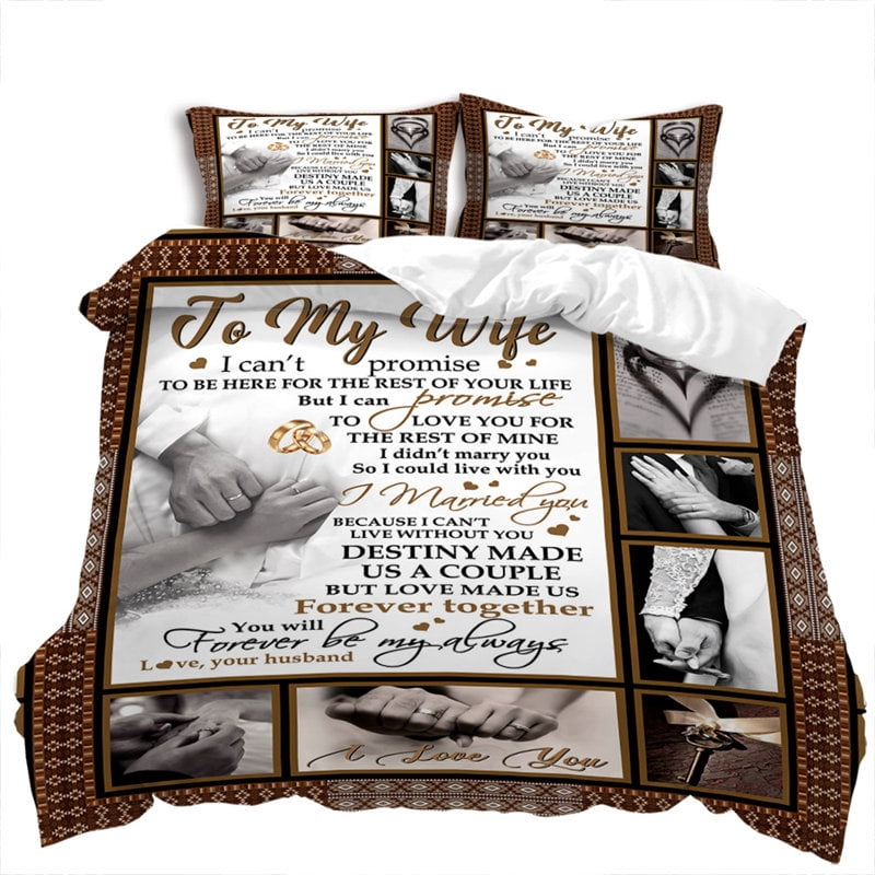 3D Letter Duvet Cover Modern Style Bedding Set The Most Meaningful Gift ...