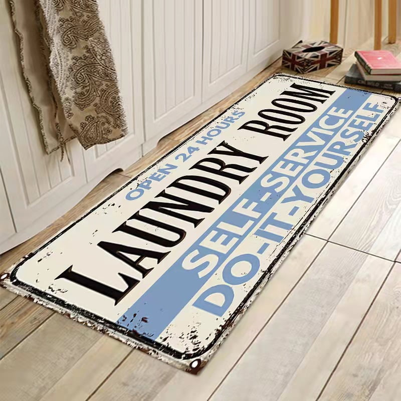 3D Letter Printed Laundry Room Door Mat Bedroom Hallway Doorway Kitchen ...
