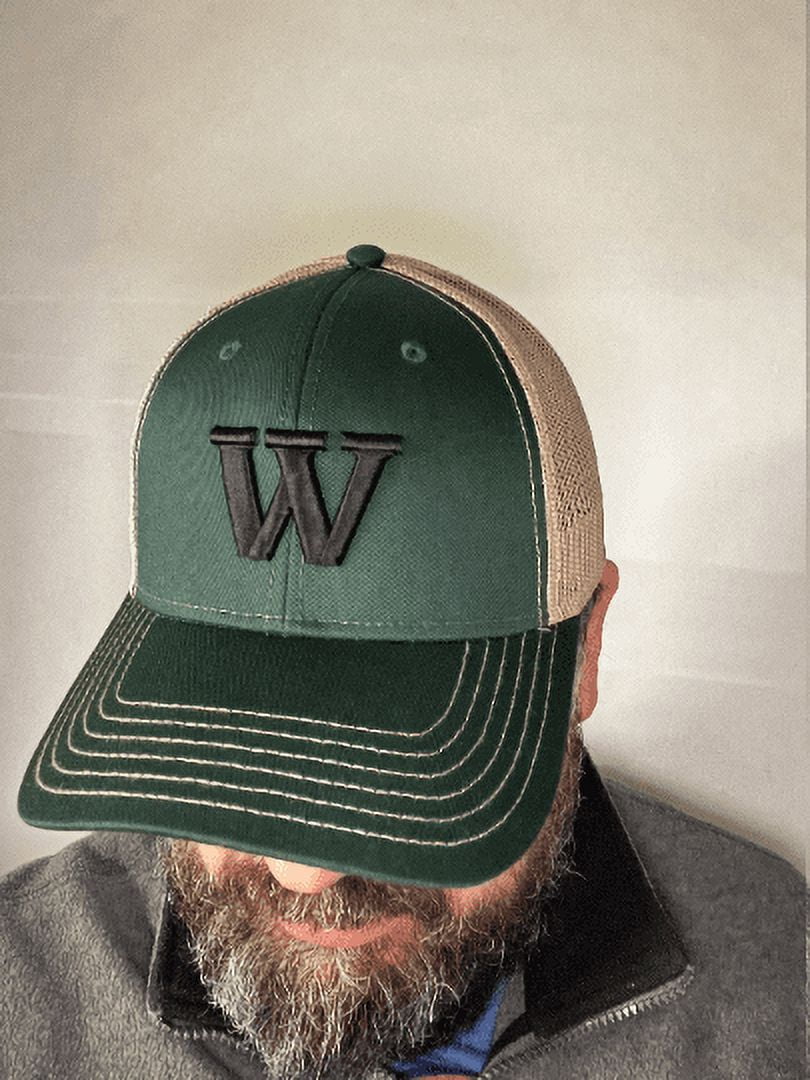 3D Letter W Or 2D Puff Embroidery Custom Hat Embroidered Structured ...