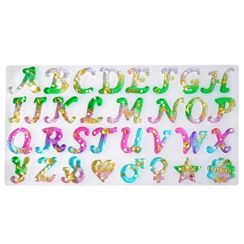 3D Letters Symbol Epoxy Resin Silicone Molds DIY Handmade Pendant Molds ...
