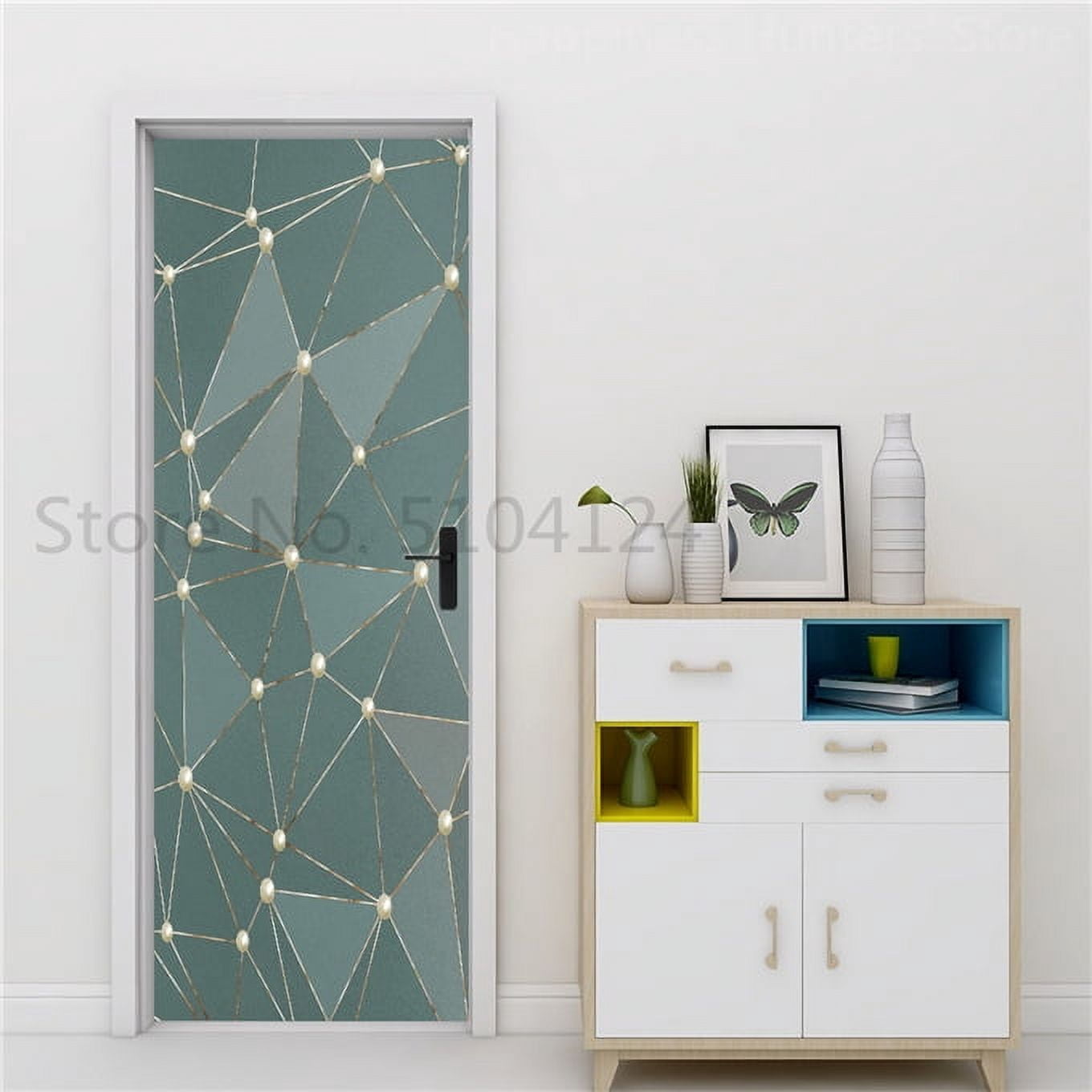 3D Library Door Sticker Self-Adhesive Vinyl Wall Sticker Room Study ...