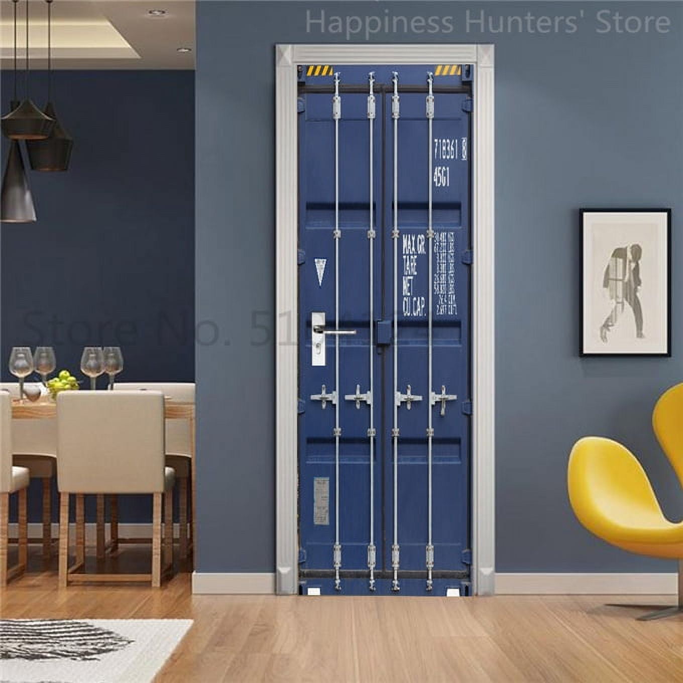 3D Library Door Sticker Self-Adhesive Vinyl Wall Sticker Room Study ...