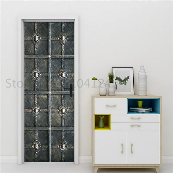 3D Library Door Sticker Self-Adhesive Vinyl Wall Sticker Room Study ...