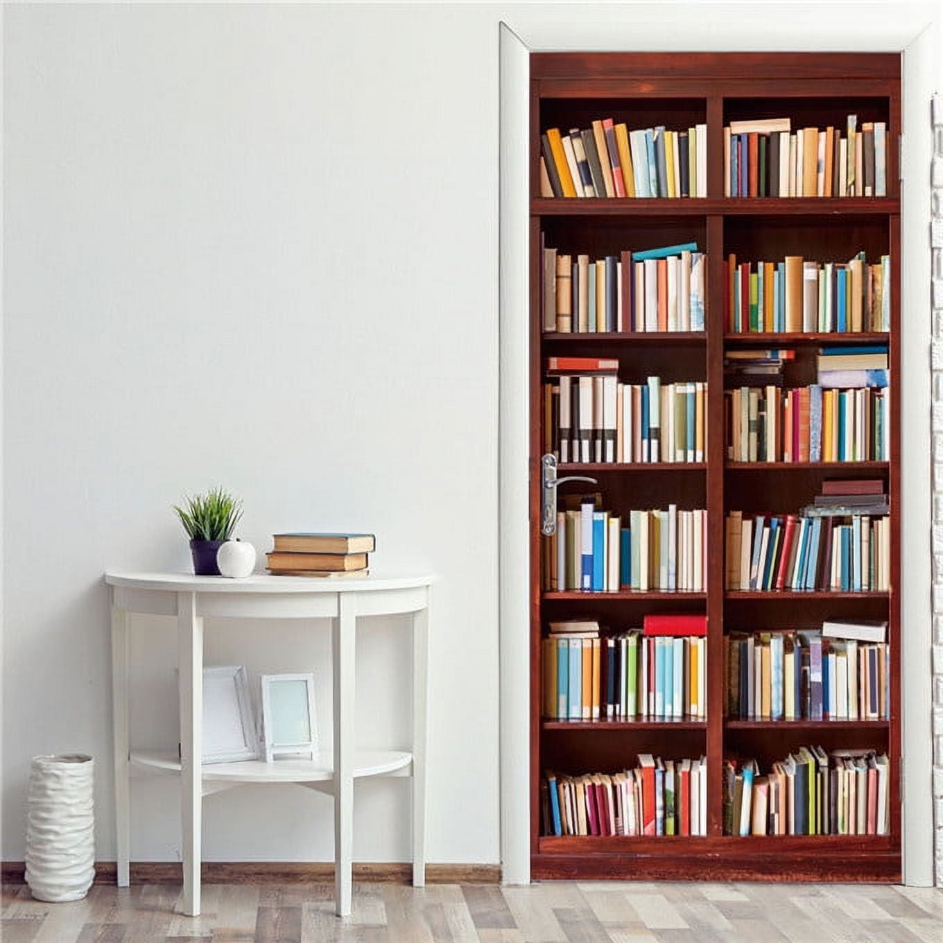 3D Library Door Sticker Vinyl Wallpaper Self-adhesive DIY For Bookcase ...
