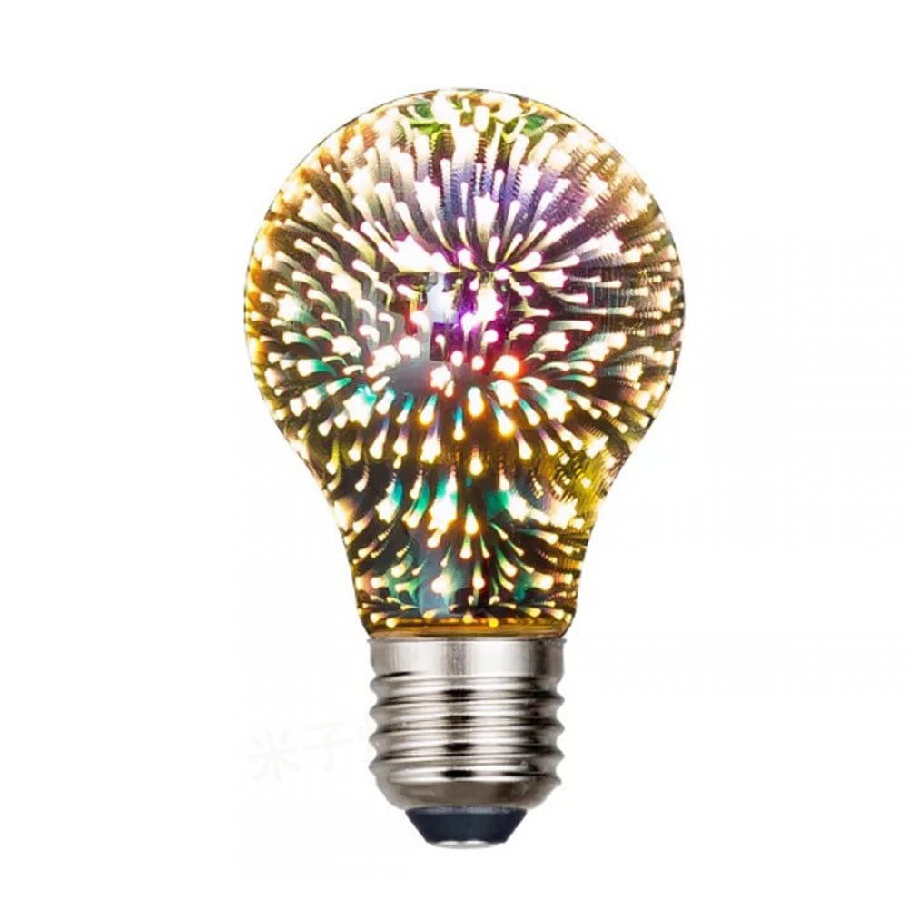 3D Light Fireworks Effect Light Bulb,Fairy Multicolor Light Bulb Disco ...