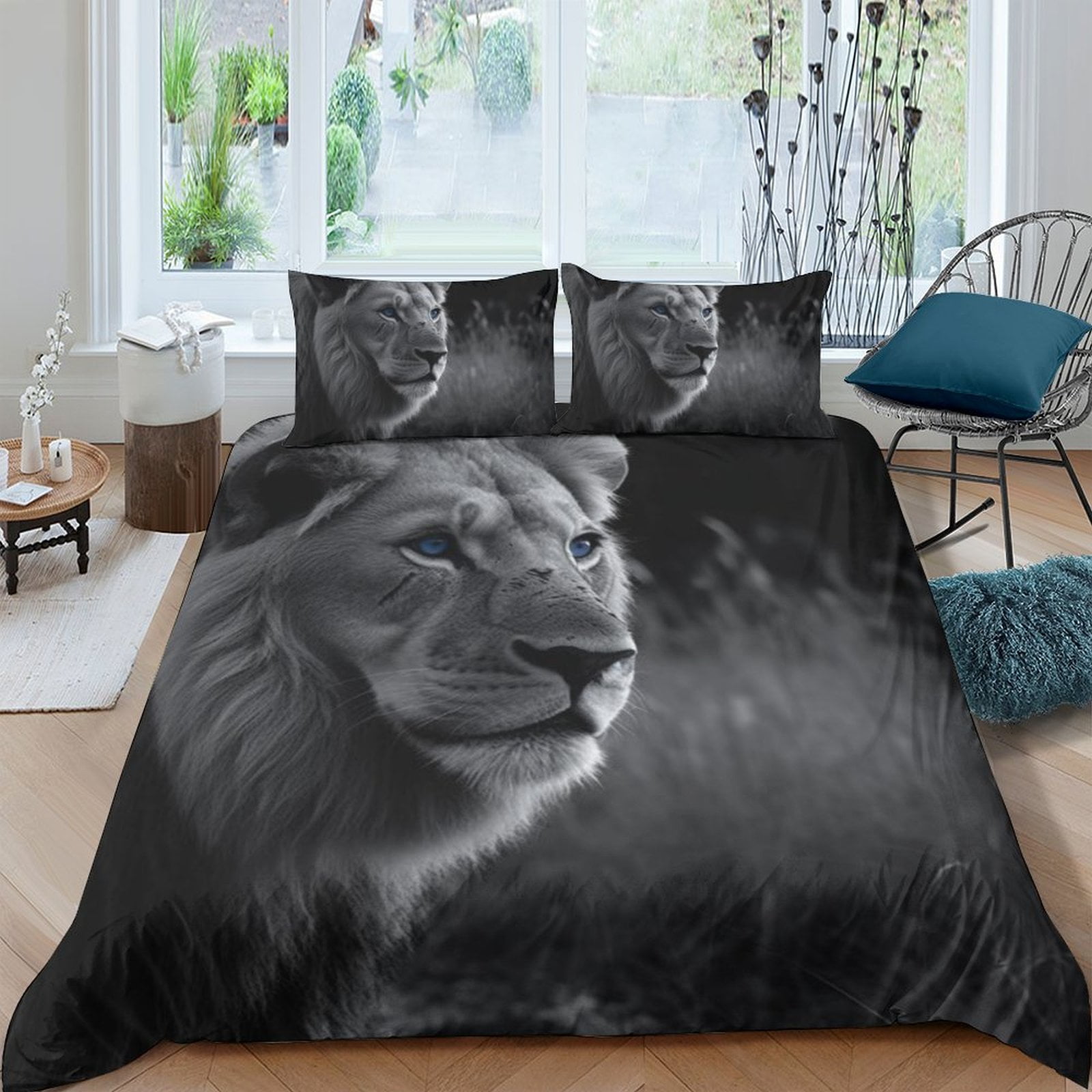 3D Lion Printed Comforter Cover Set Boy Man Cool Bedspreads Bedroom ...