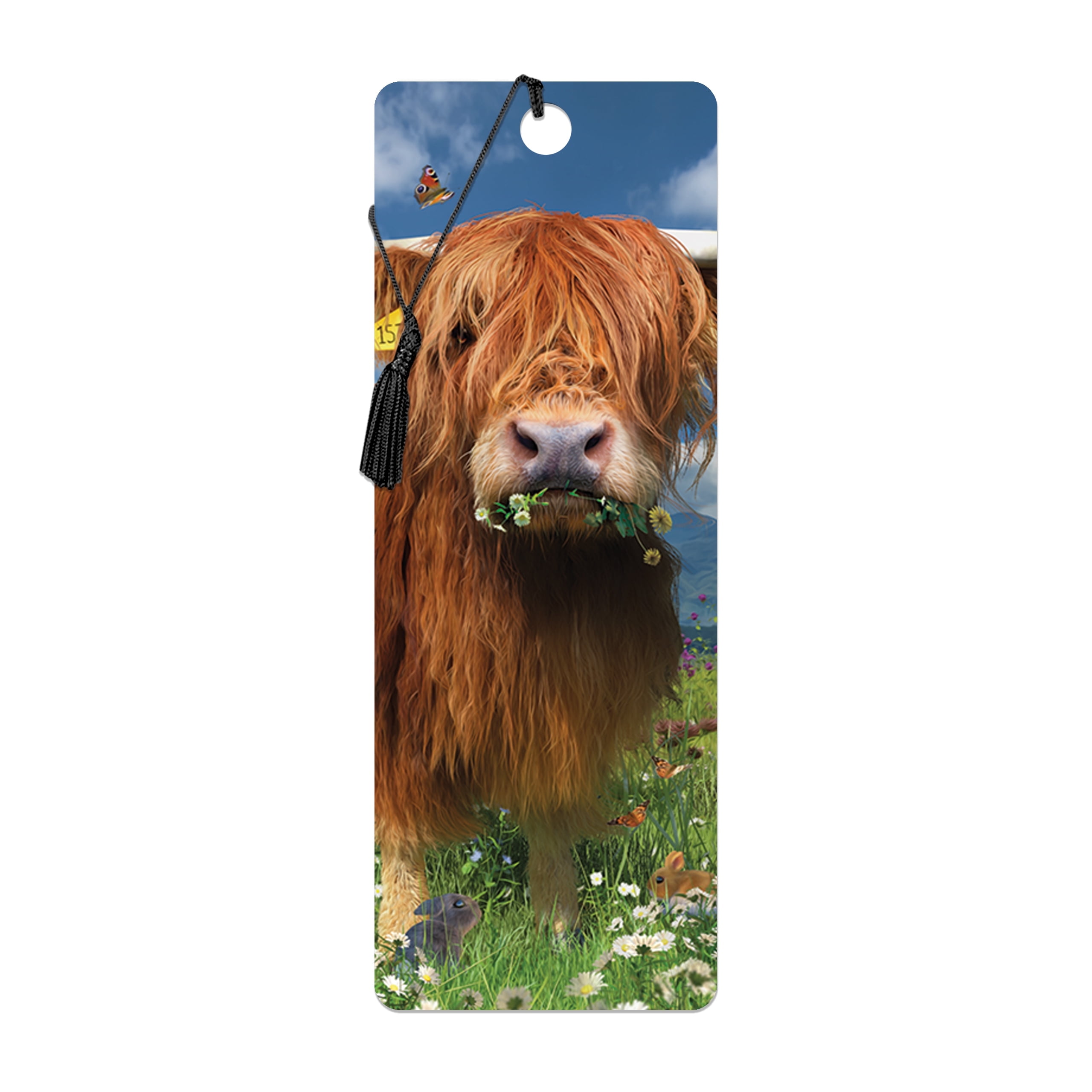 3D LiveLife Bookmark Highland Cattle by Deluxebase Lenticular 3D Cow ...