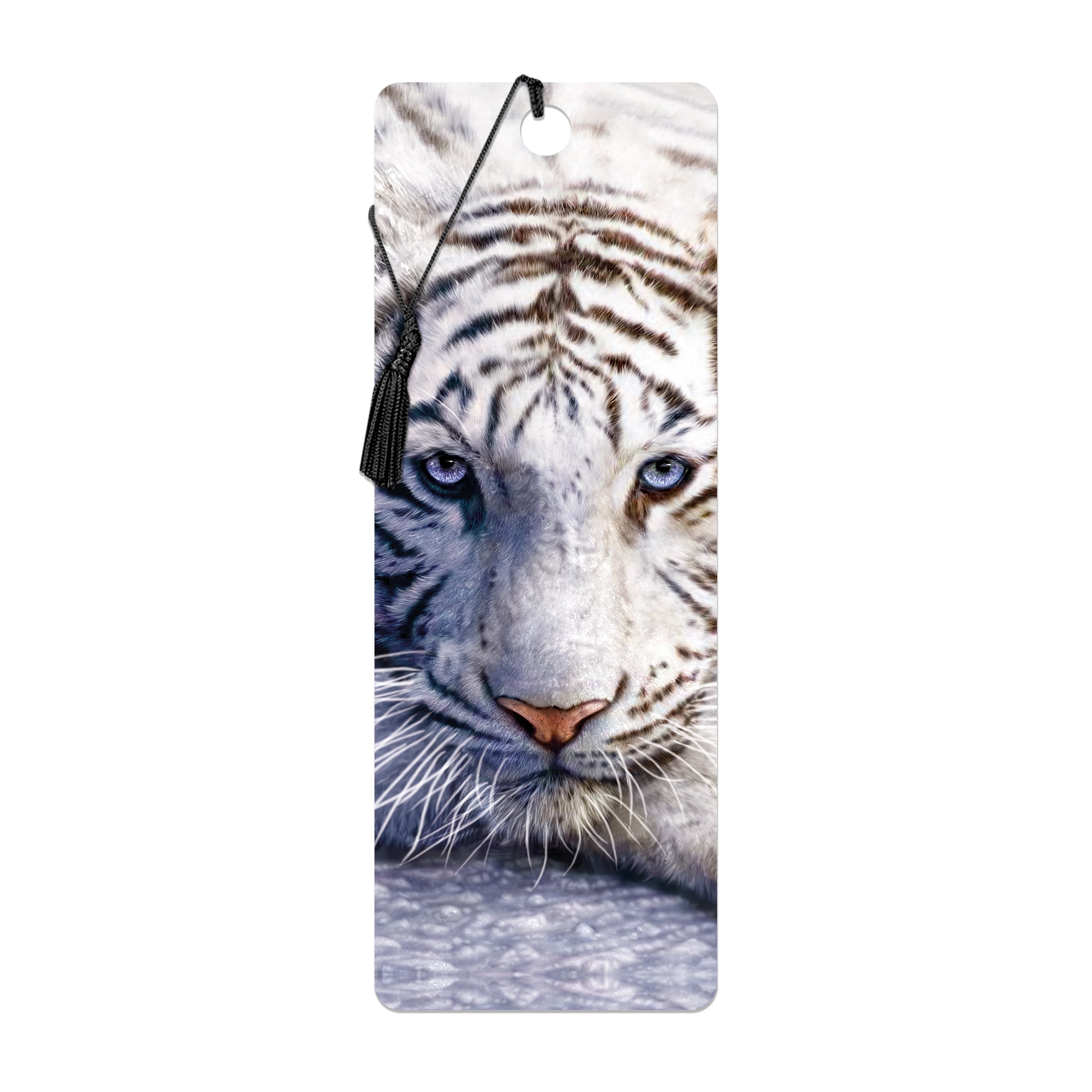 3D LiveLife Bookmark White Tiger Repose by Deluxebase – Lenticular 3D ...