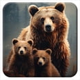 3D LiveLife Cork Coaster - The Three Grizzly Bears from Deluxebase. Non ...