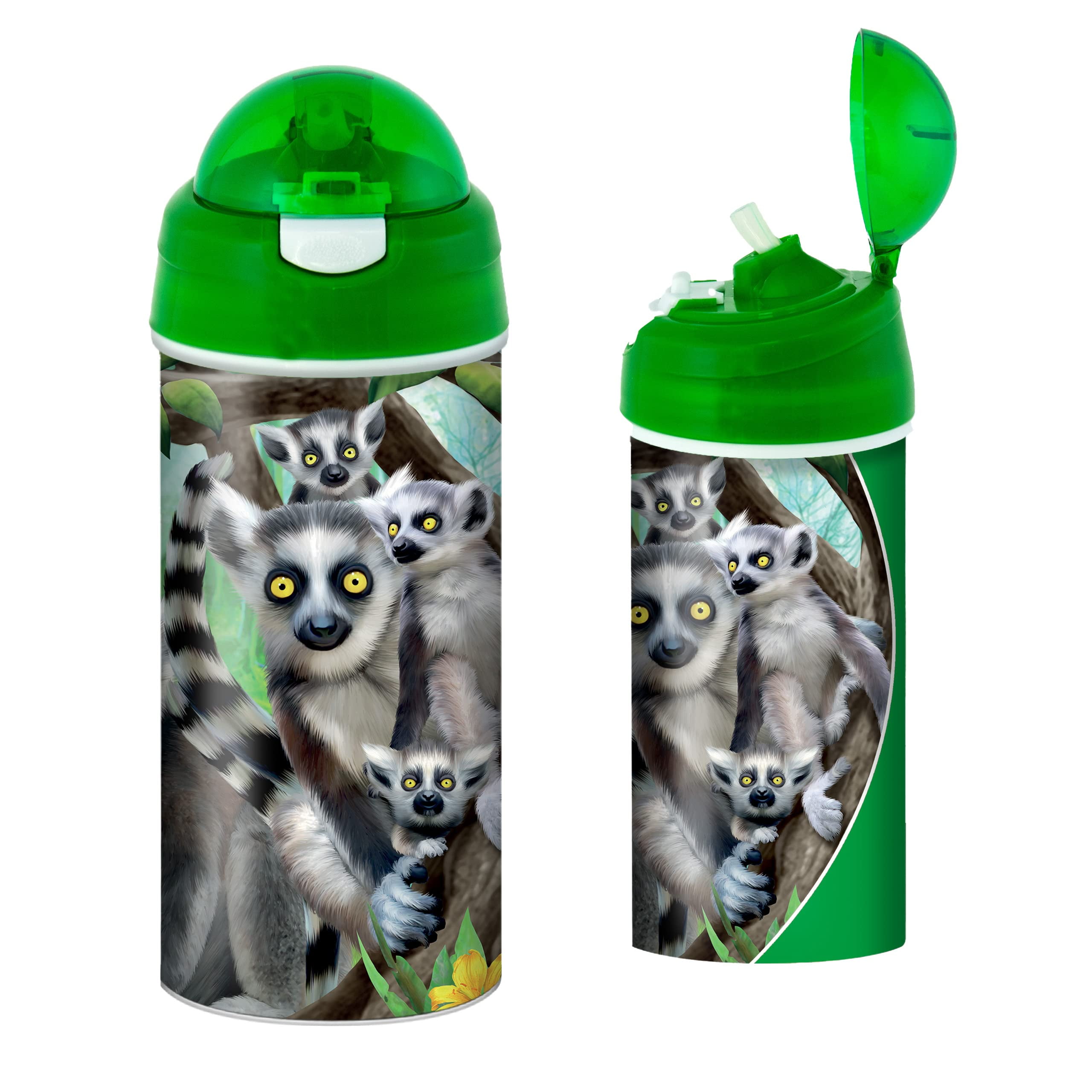 3D LiveLife Drinking Bottle - Ring-Tailed Lemurs from Deluxebase ...
