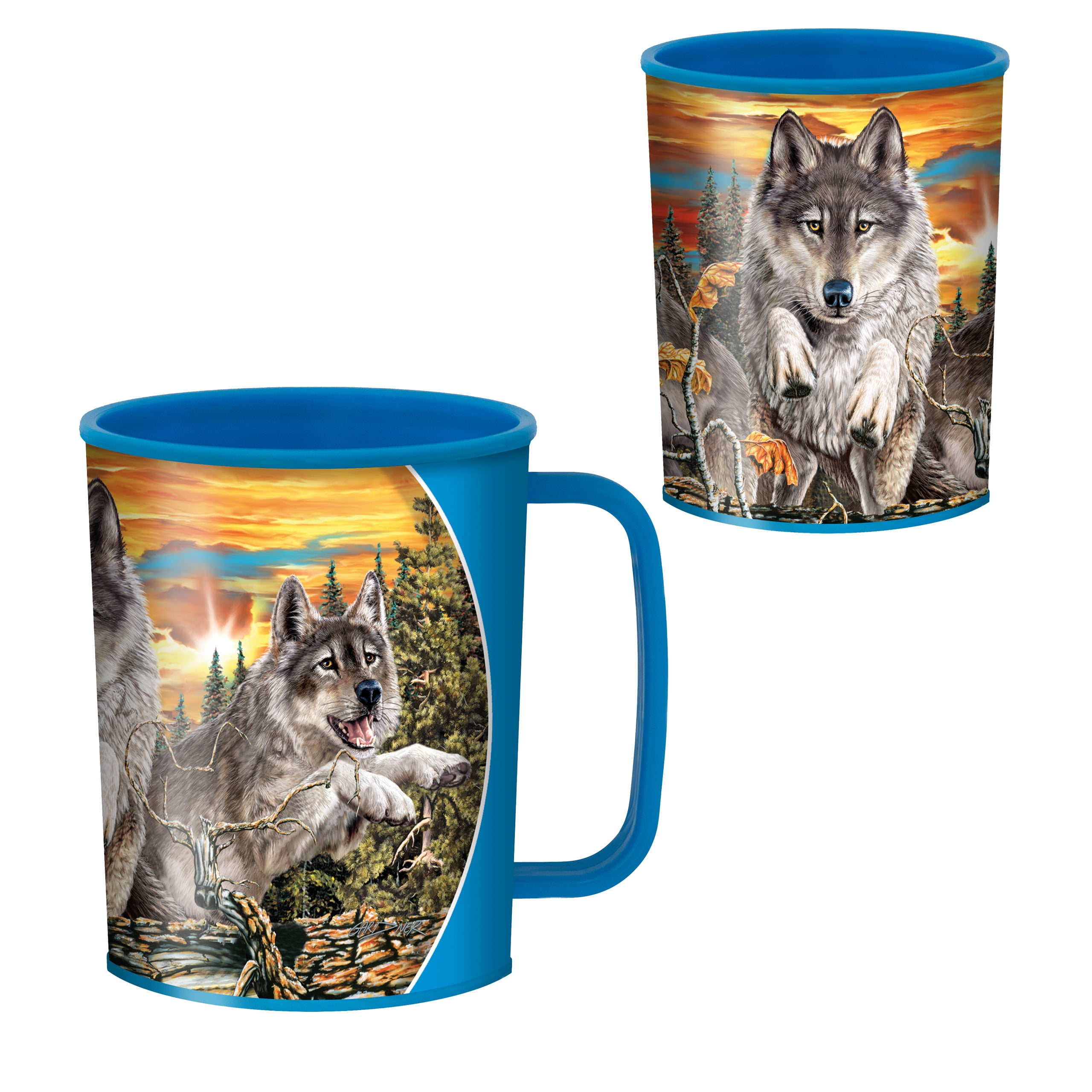 3D LiveLife Drinking Cup - Jumping Wolves from Deluxebase. 3D ...