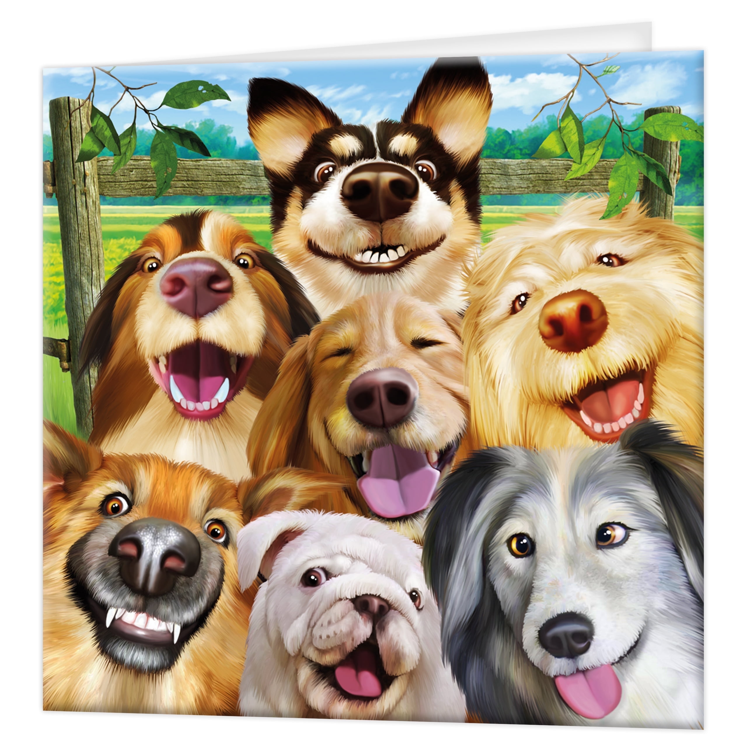 3D LiveLife Greeting Card Canine Selfie by Deluxebase Colourful ...