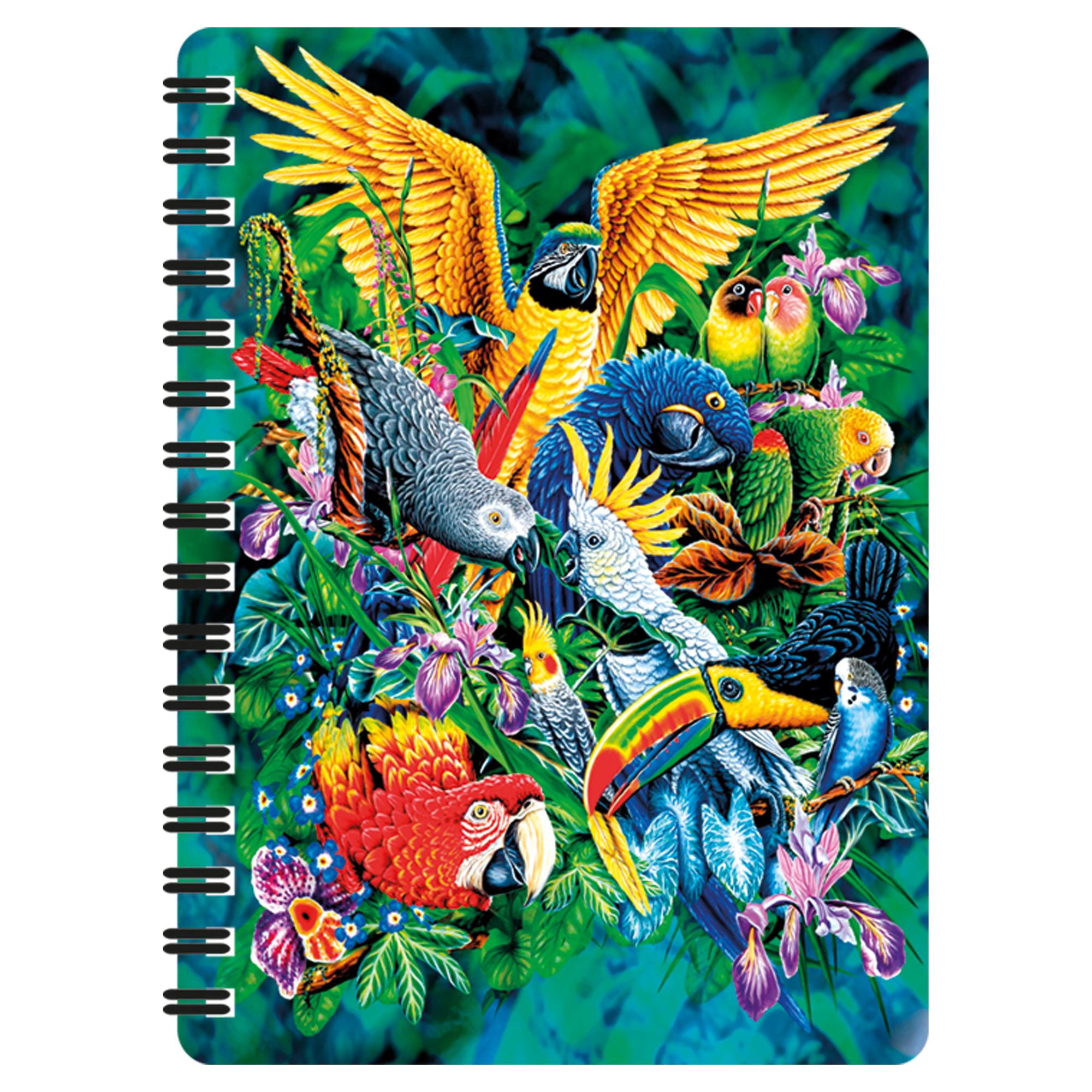 3D LiveLife Jotter - Birds of the Tropics from Deluxebase. Spiral Bound ...
