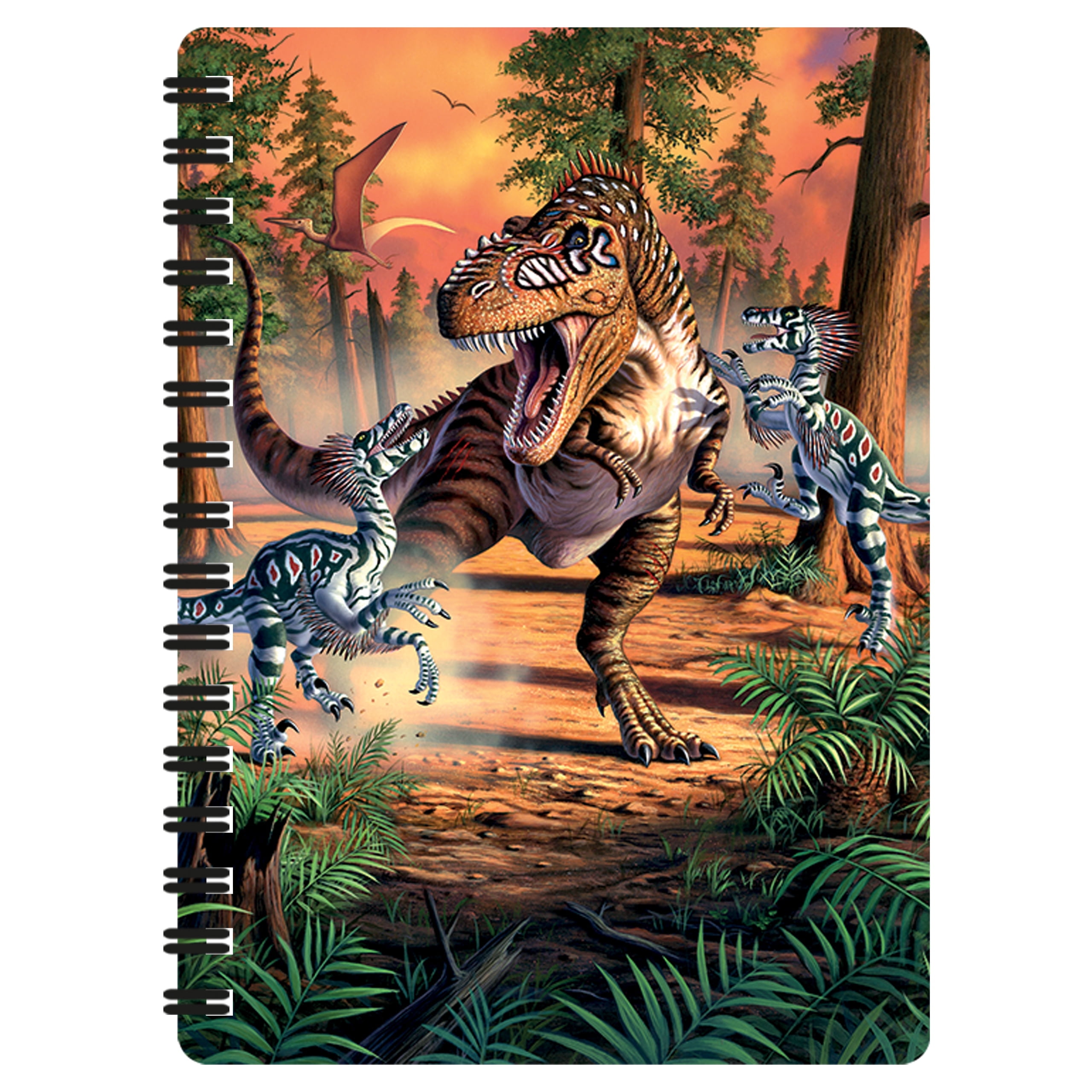 3D LiveLife Jotter Dino Battle – 3D Jurassic Spiral Notebook by ...