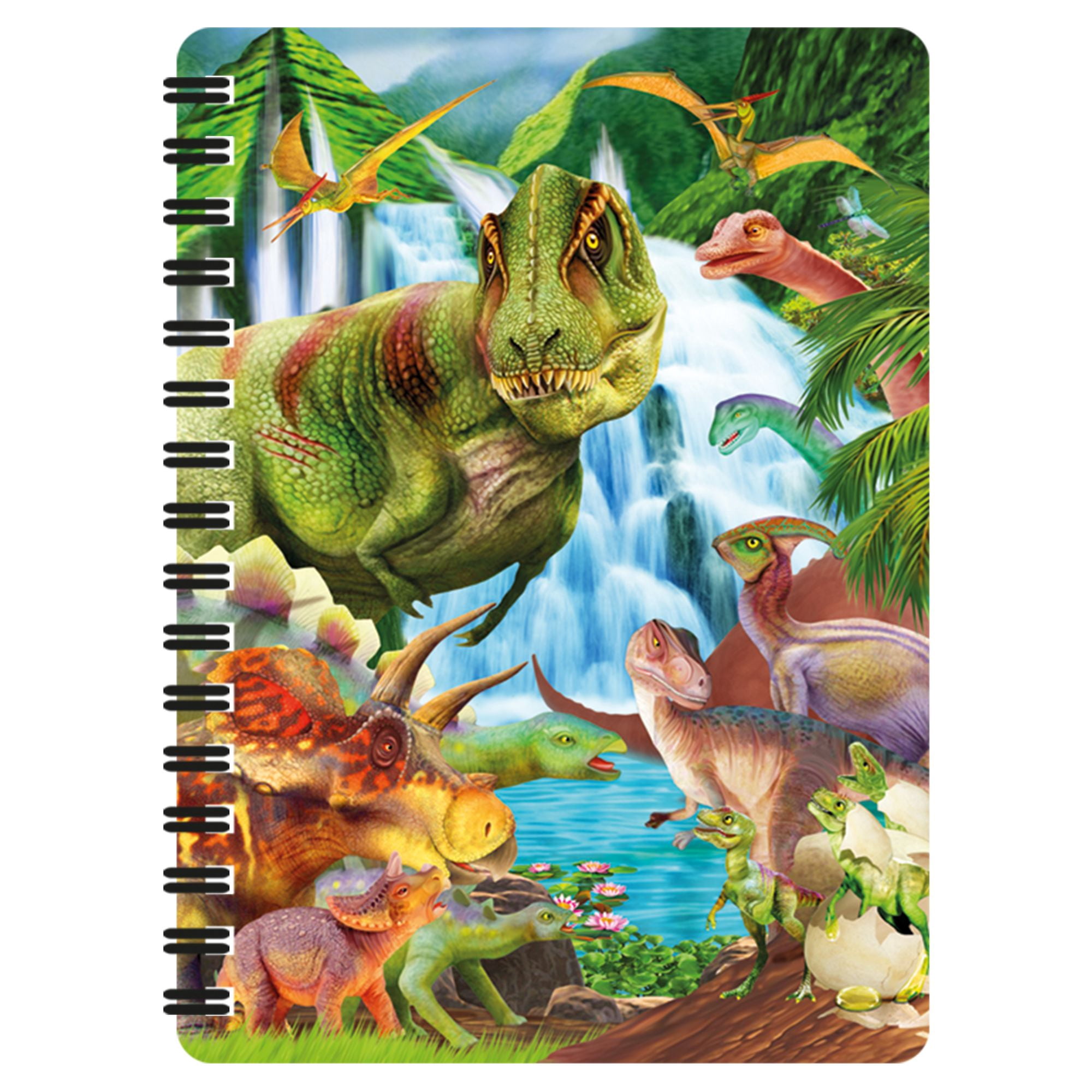 3D LiveLife Jotter - Dinosaur Mountain from Deluxebase. Spiral Bound A6 ...