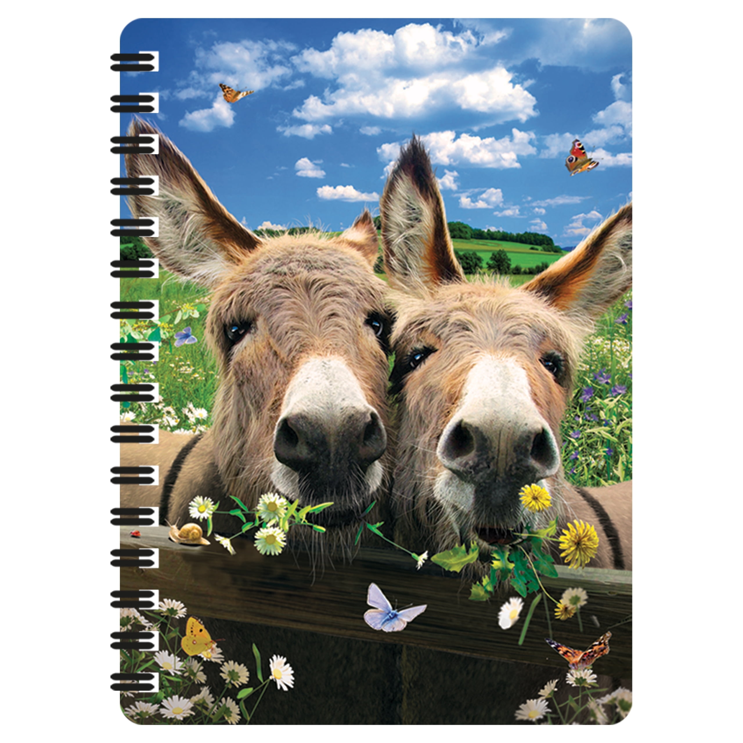 3D LiveLife Jotter Donkeys by Deluxebase – 3D Farm Spiral Notebook, Art ...