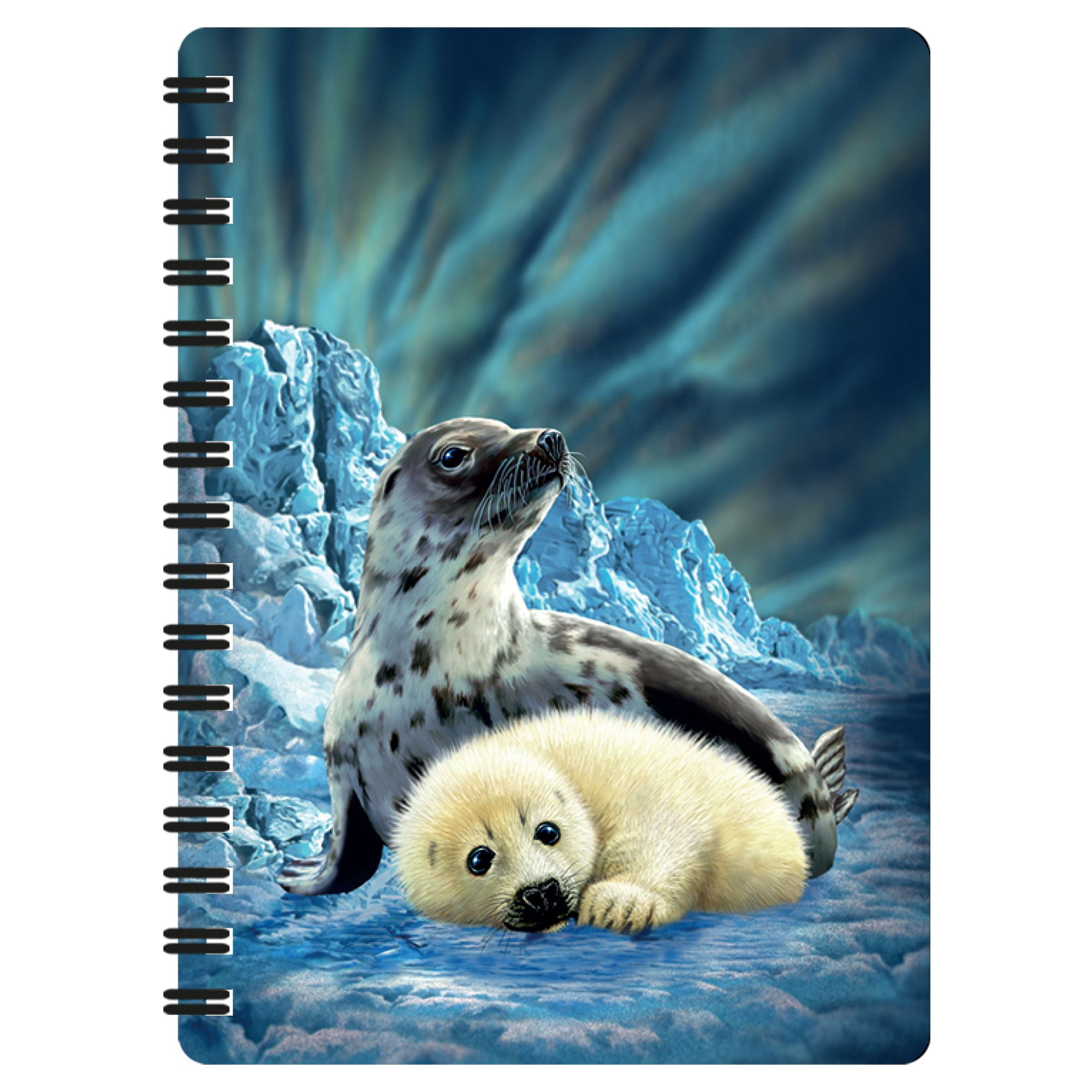 3D LiveLife Jotter - Harp Seals from Deluxebase. Spiral Bound A6 5 ...
