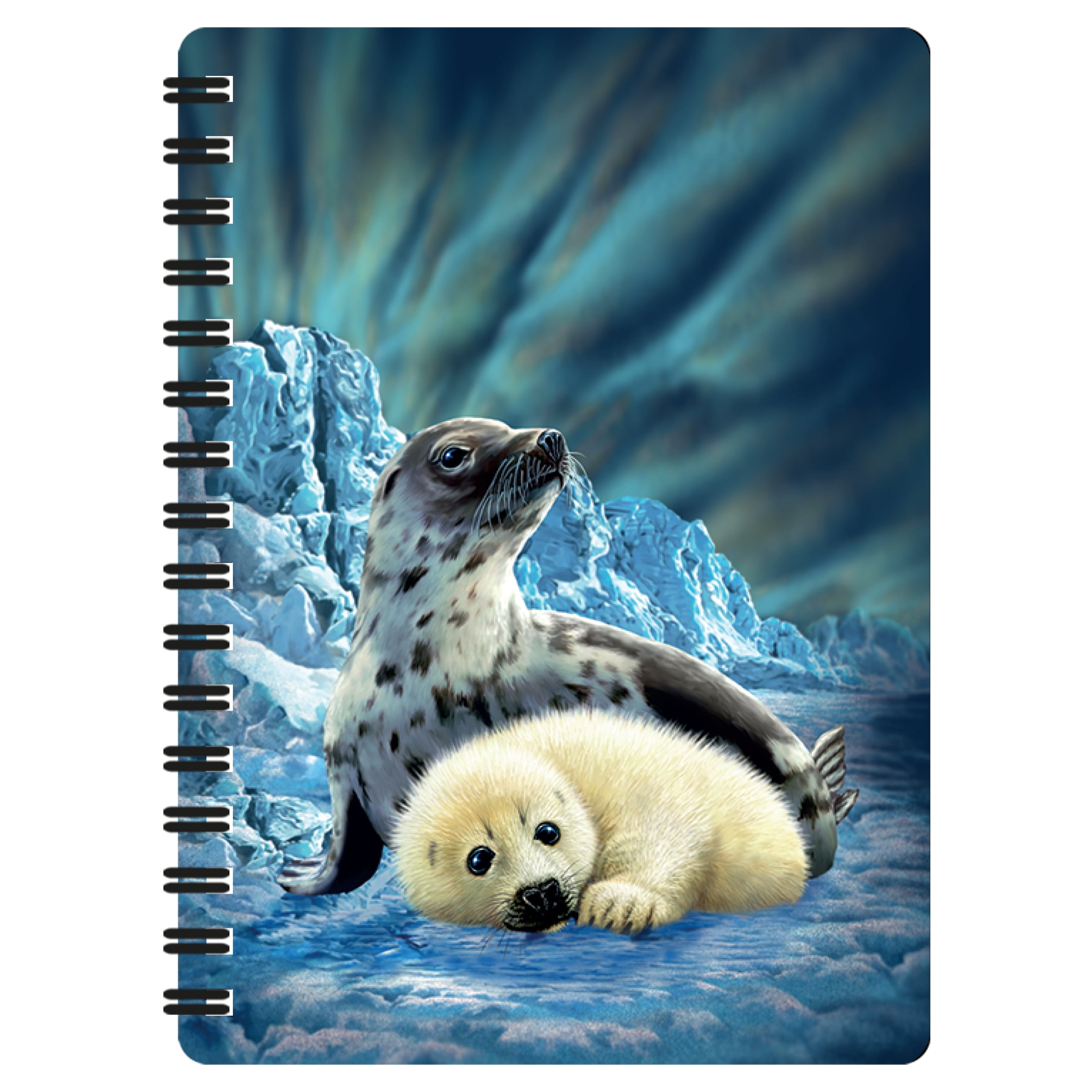 3D LiveLife Jotter – Harp Seals by Deluxebase | 6x4 Spiral Notebook with 3D Ocean Art - Walmart.com