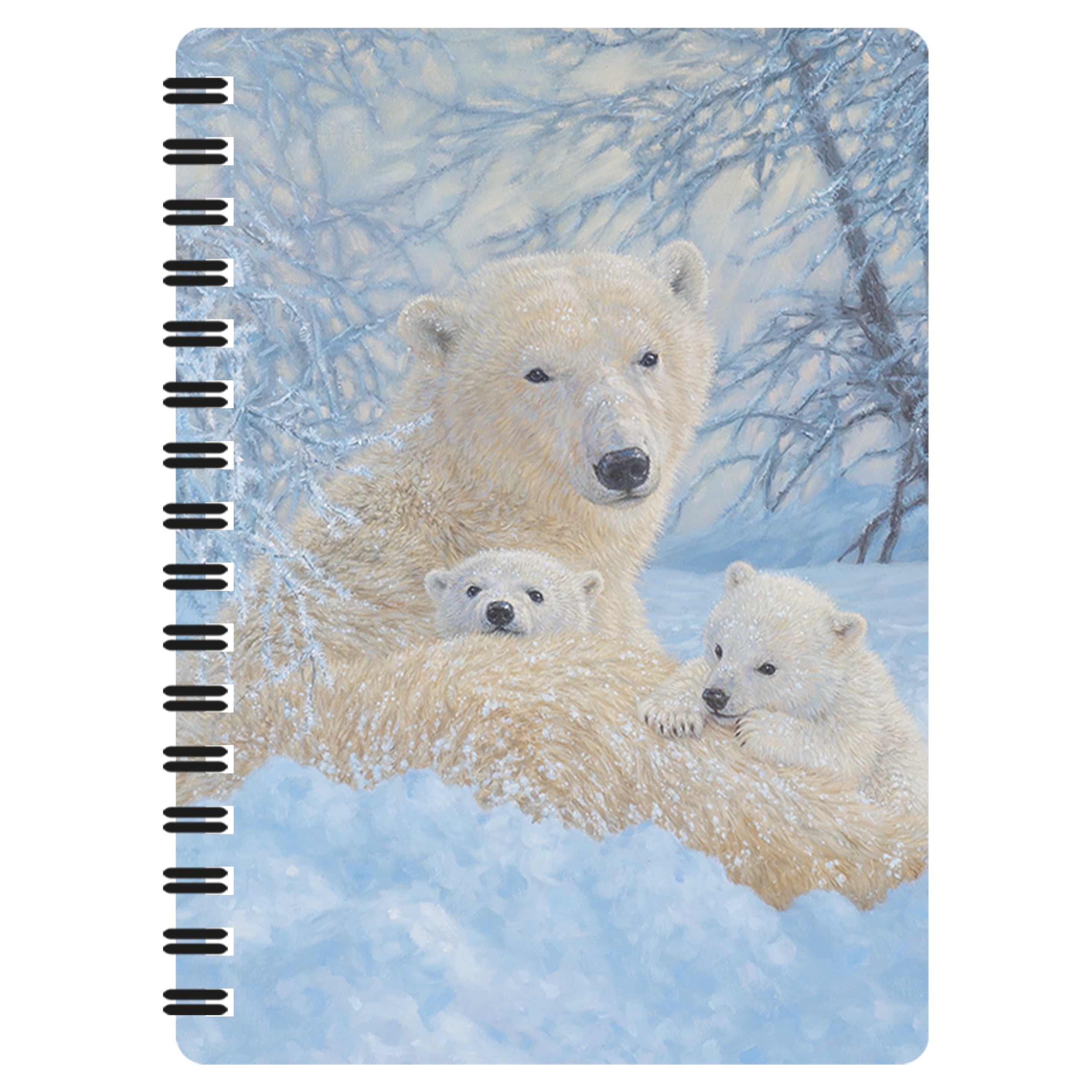 3D LiveLife Jotter – Northern Family by Deluxebase | 6x4 Spiral Notebook with 3D Polar Bear Art ...