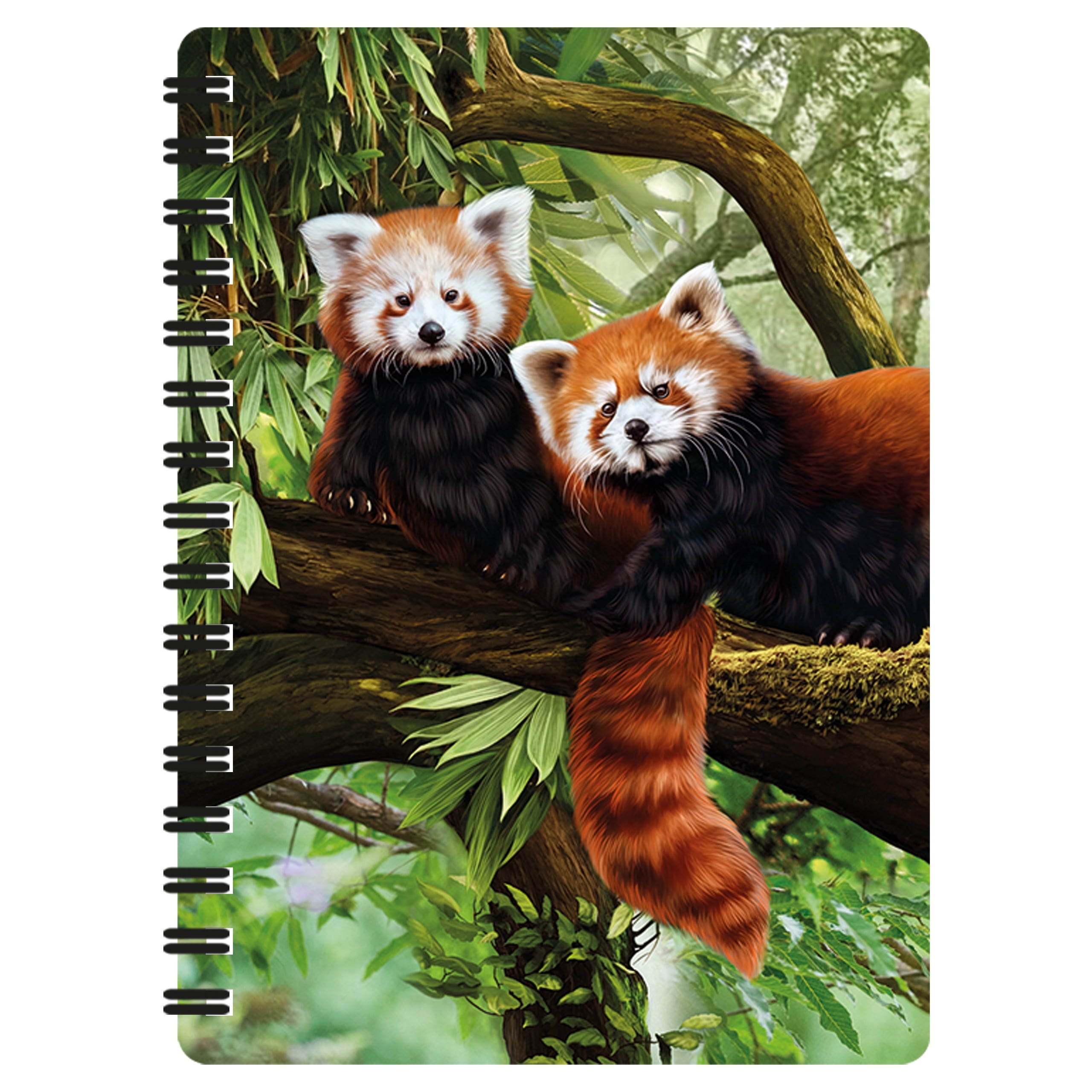 3D LiveLife Jotter – Red Pandas by Deluxebase, 6x4 Spiral Notebook ...