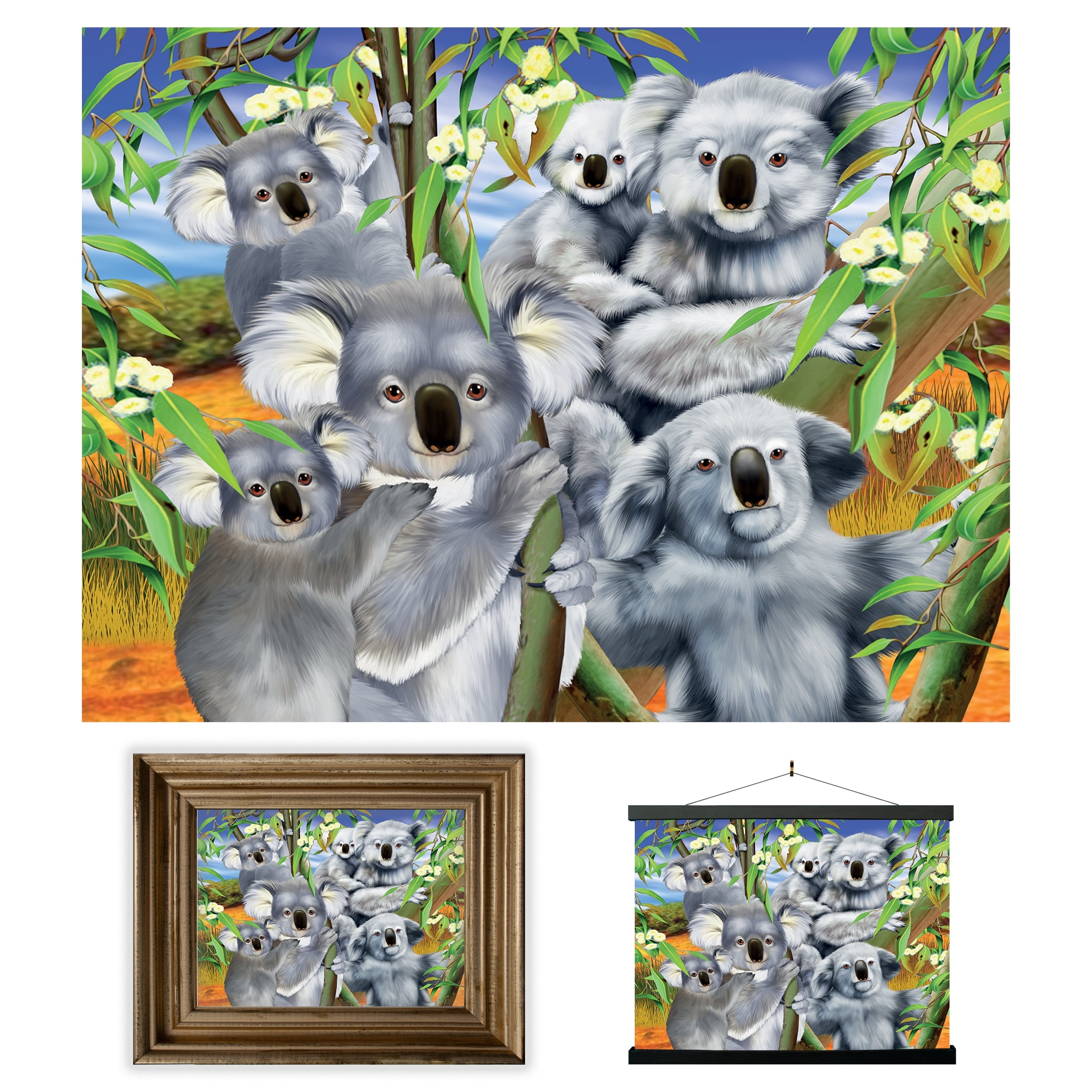 3D LiveLife Koala Cuddle Wall Art by Deluxebase – Unframed 3D Animal ...