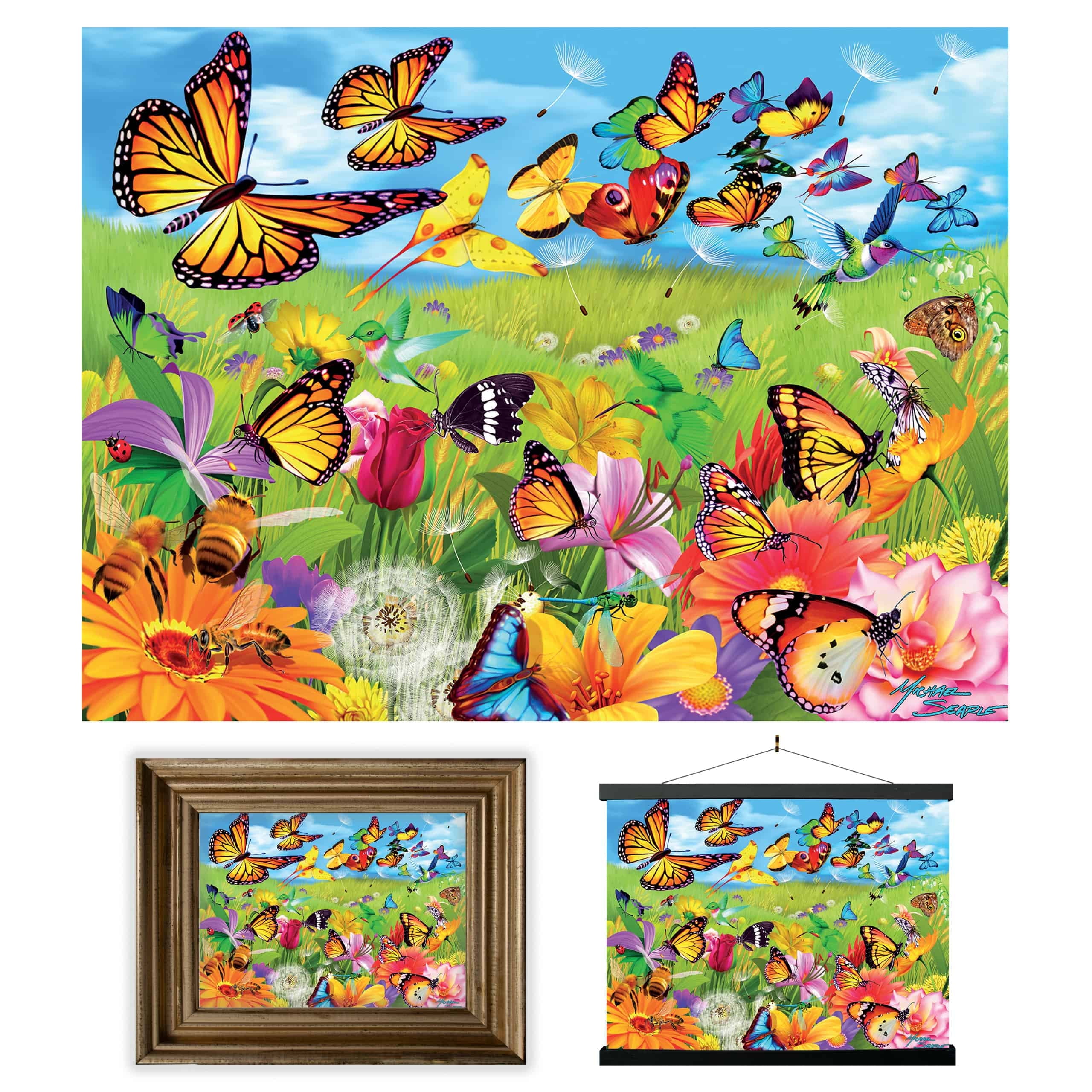 3D LiveLife Lenticular Wall Art – Butter Flutter by Deluxebase | 3D ...