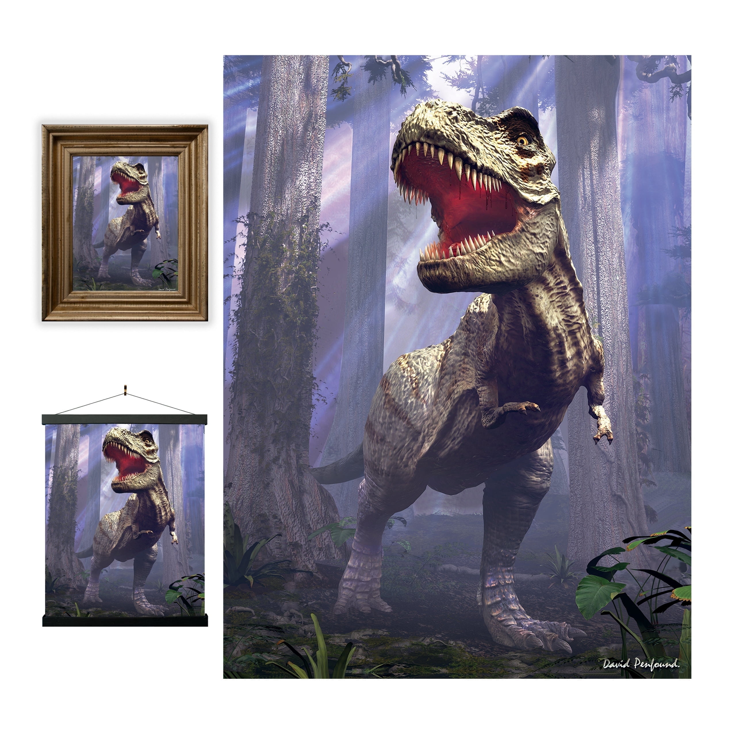 3D LiveLife Lenticular Wall Art - T-Rex Scene by David Penfound ...