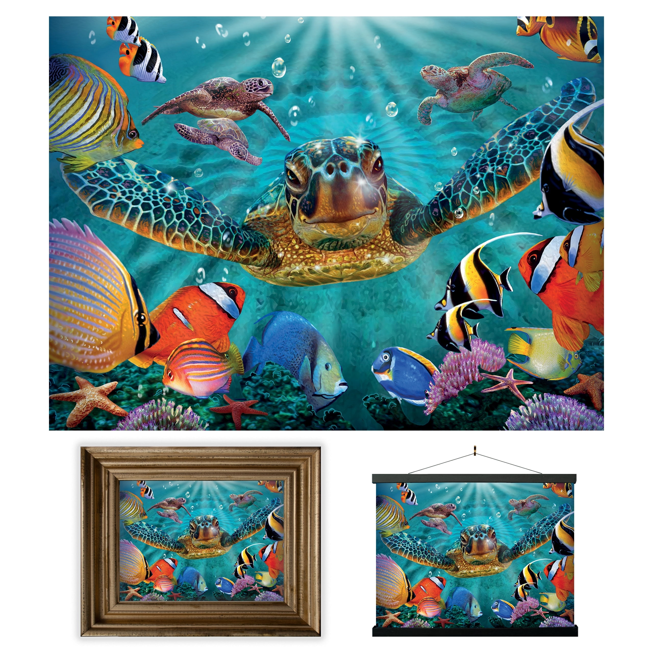3D LiveLife Lenticular Wall Art – Tiny Bubbles by Deluxebase | 3D Sea Turtle Art by Steve ...