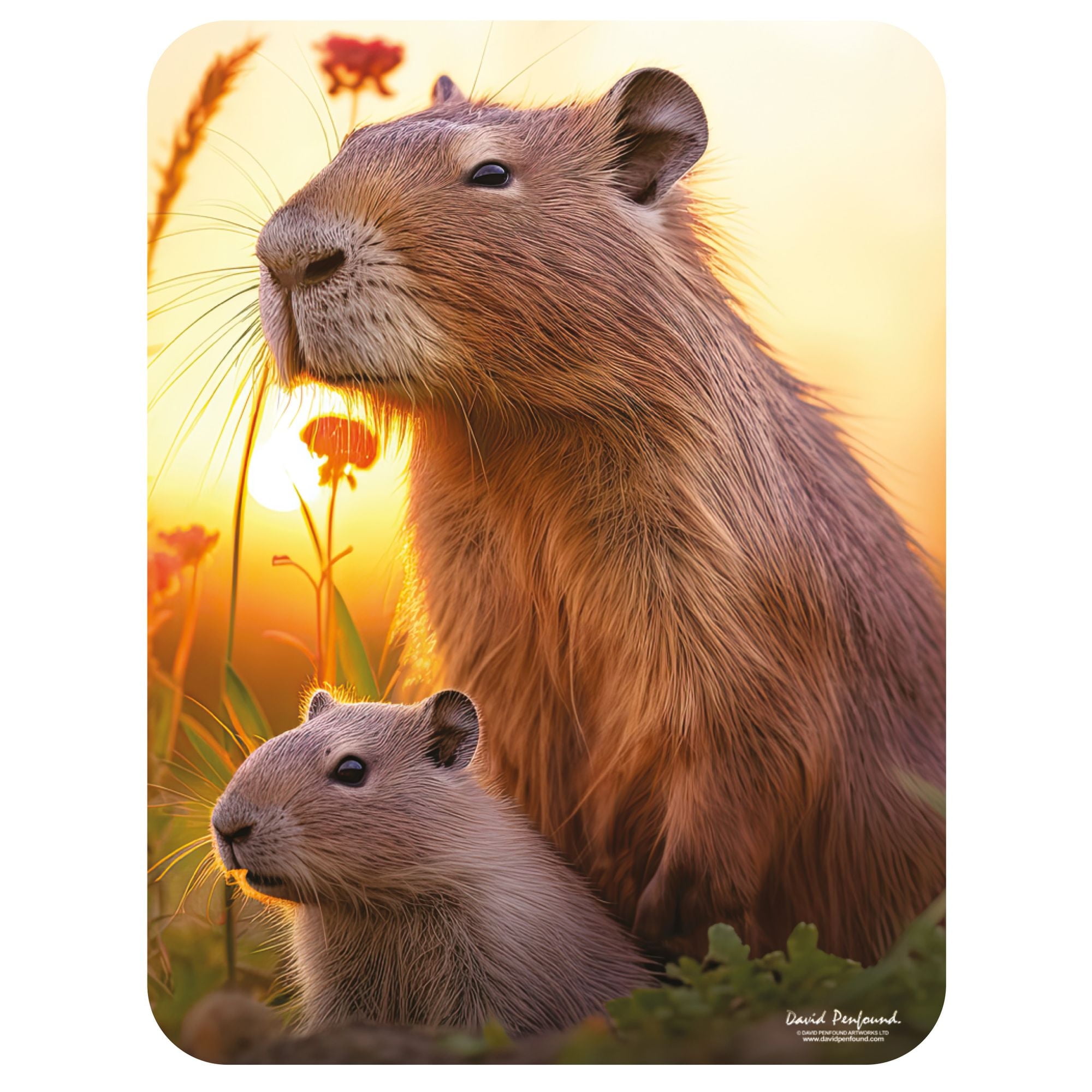 3D LiveLife Magnet Cute Capybaras from Deluxebase Lenticular 3D ...