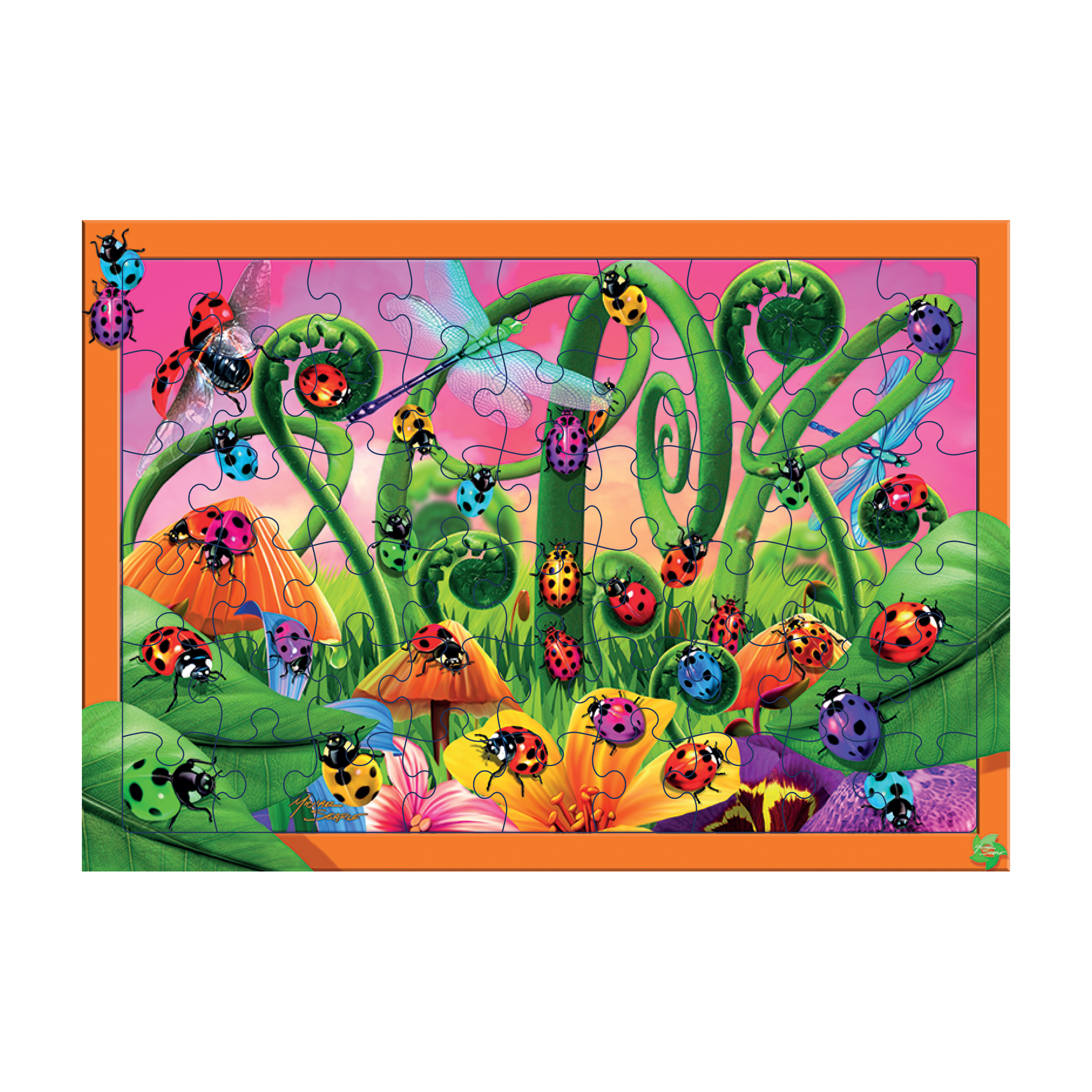 3D LiveLife Tray Jigsaw Puzzle - Ladybird Theme Park. Lenticular 3D Bug ...