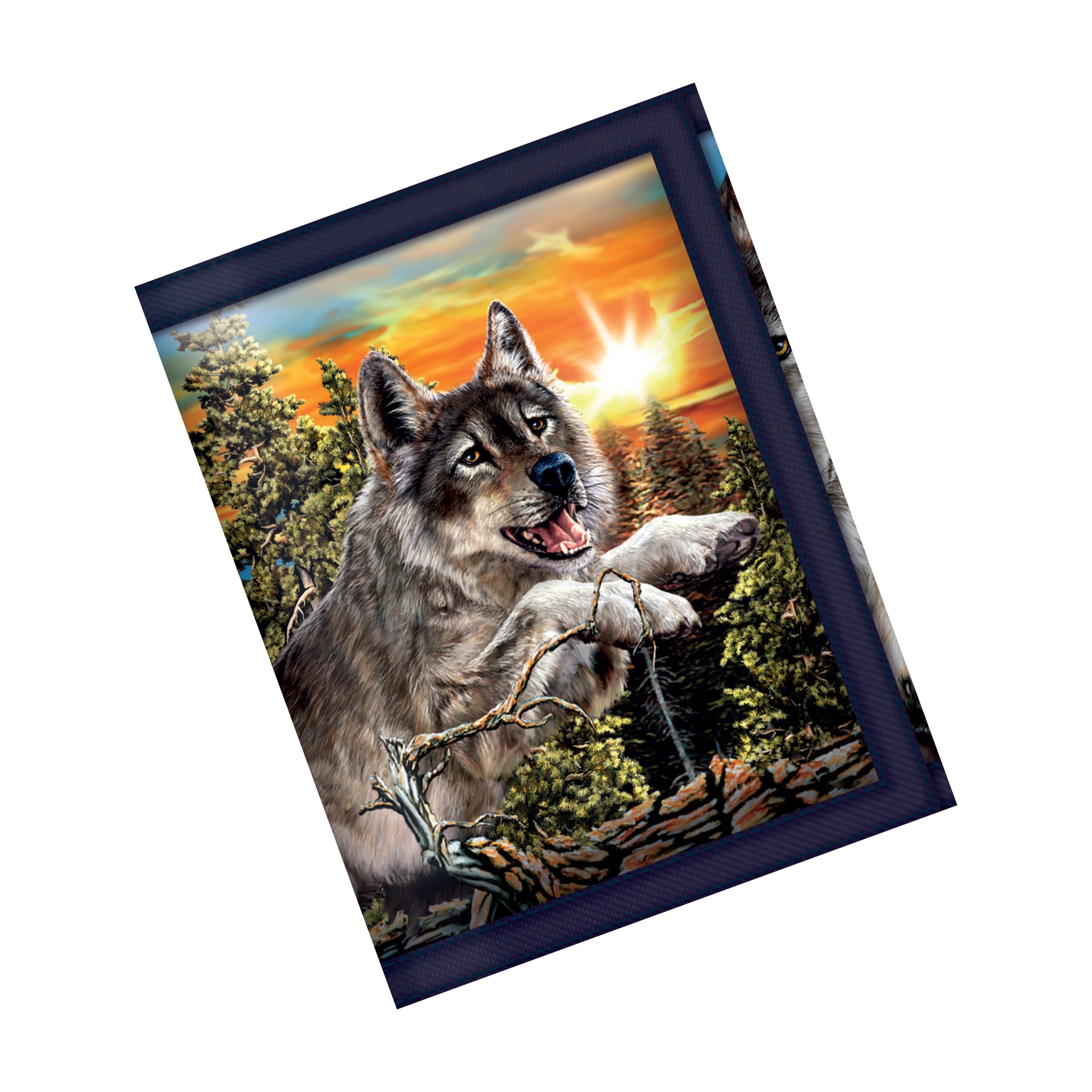 3D LiveLife Wallets - Jumping Wolves by Deluxebase. Lenticular 3D Wolf ...
