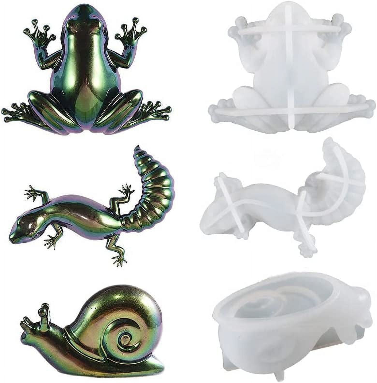 3D Lizard Frog Snail Resin Molds, Realistic Animal Epoxy Resin molds ...
