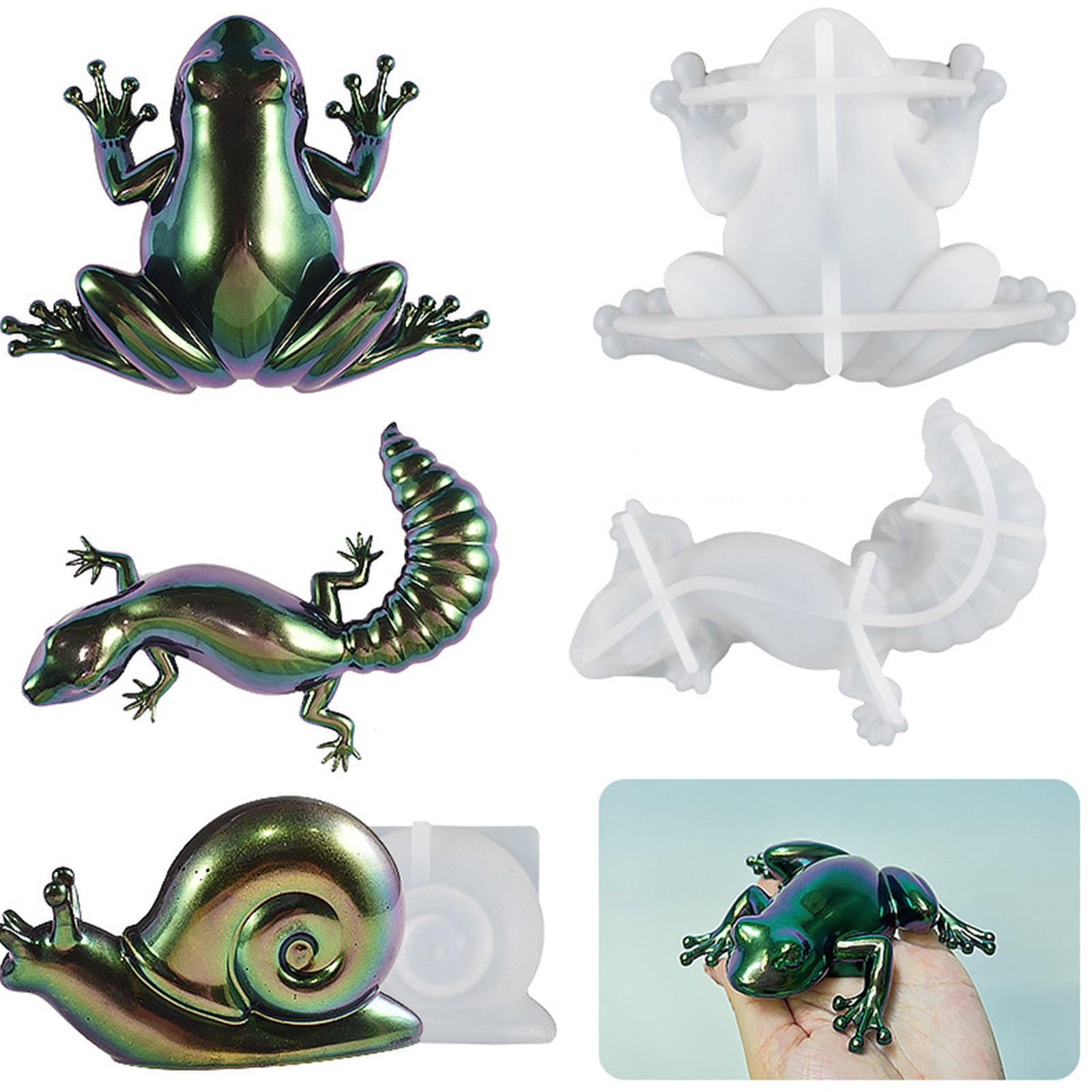 3D Animal Resin Molds, Lizard Frog Snail Epoxy Resin Molds, Silicone ...