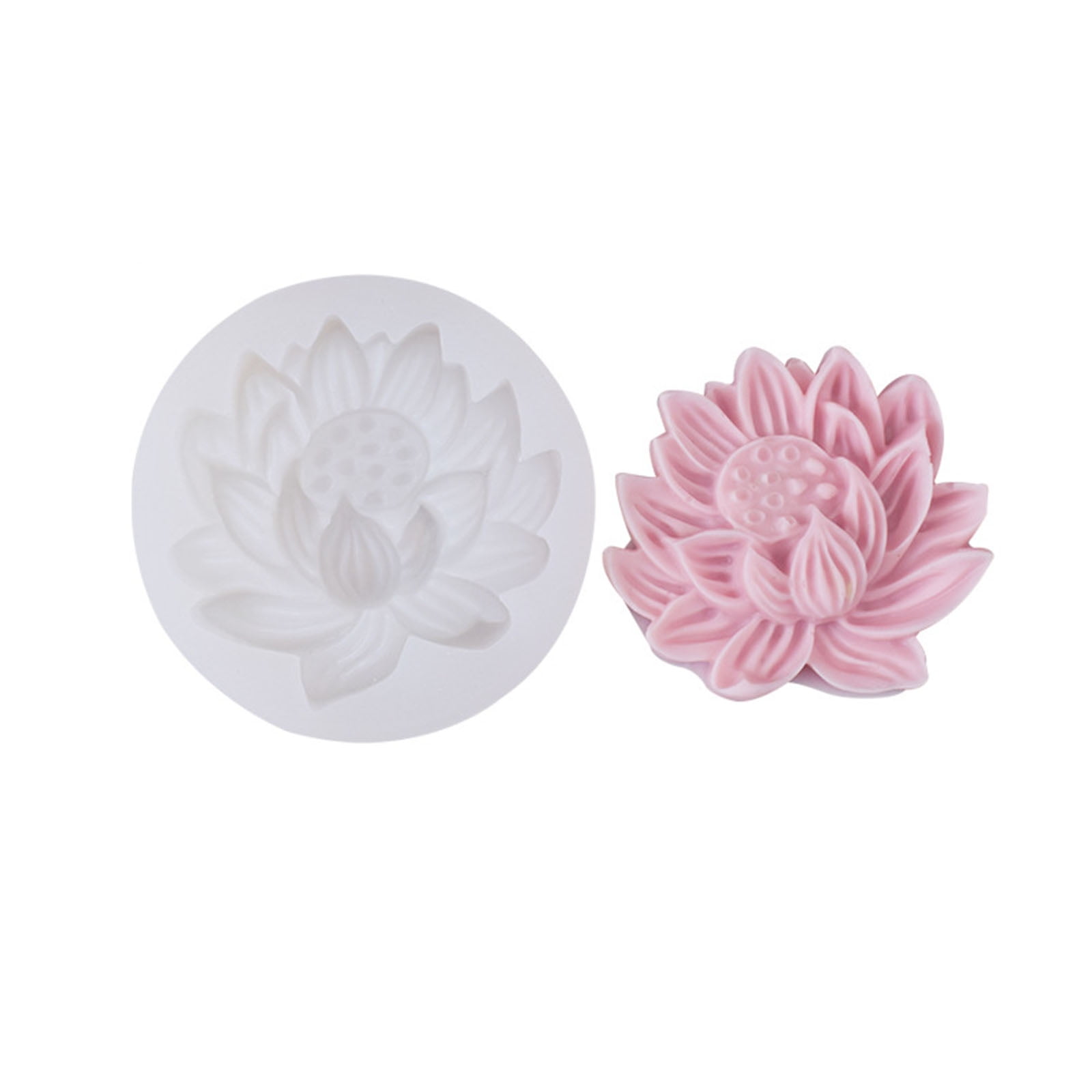 3D Lotus-Flower Shaped Silicone Soap Mold Lotus-Candle Mold Seedpod-of ...