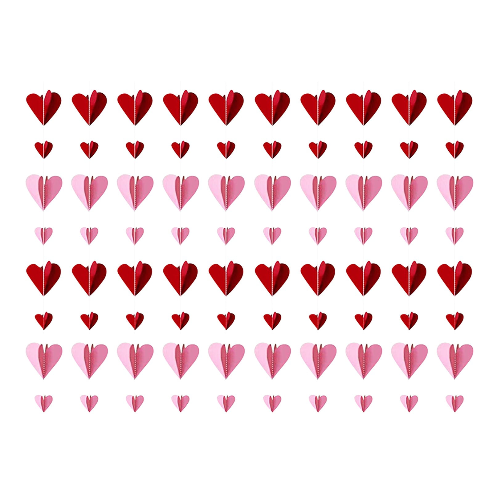 3D Love Heart Paper Hanging Decoration For Valentine's Day Party ...