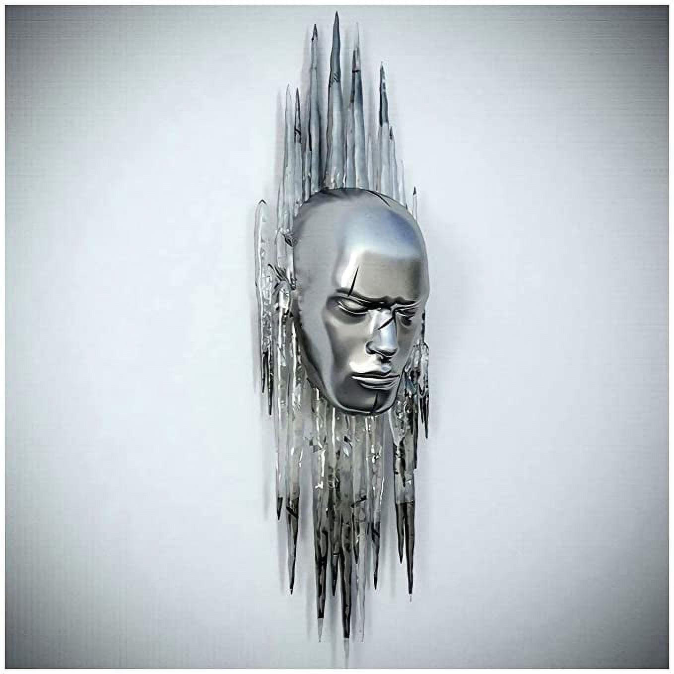 3D Love Heart Wall Art Sculpture, Abstract Metal Figure Canvas Art ...