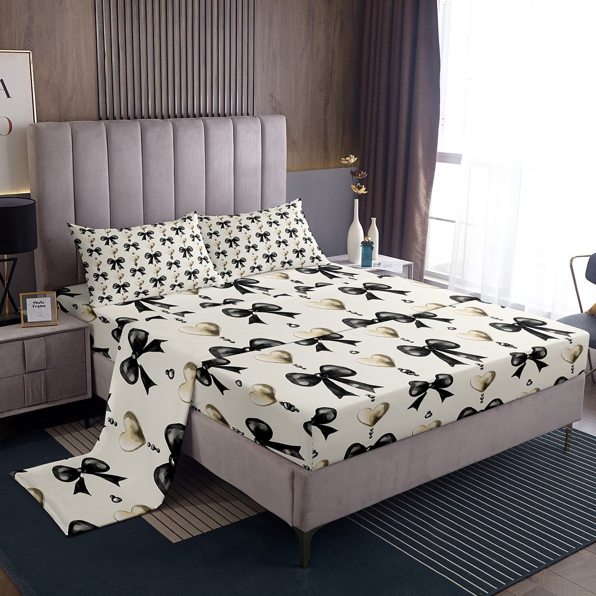 3D Lovely Bowknot Sheet King Size Vintage Princess Style Bedding Set ...