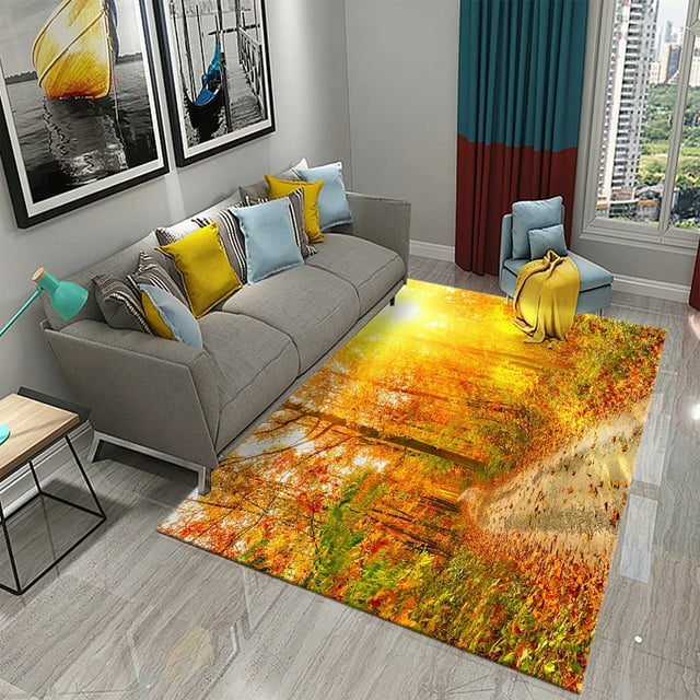 3D Lovely Fox Carpets Cute Wild Animals Mat for Living Room Bedroom ...