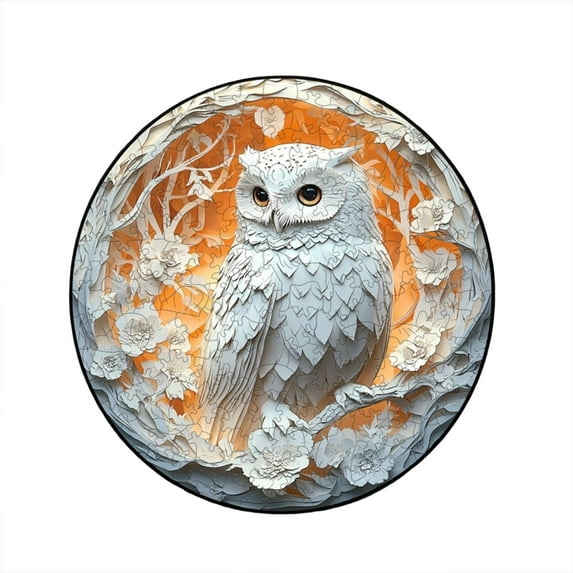 3D Luna Owl White Bird Puzzle Set – Unique Aesthetic Home Decor ...